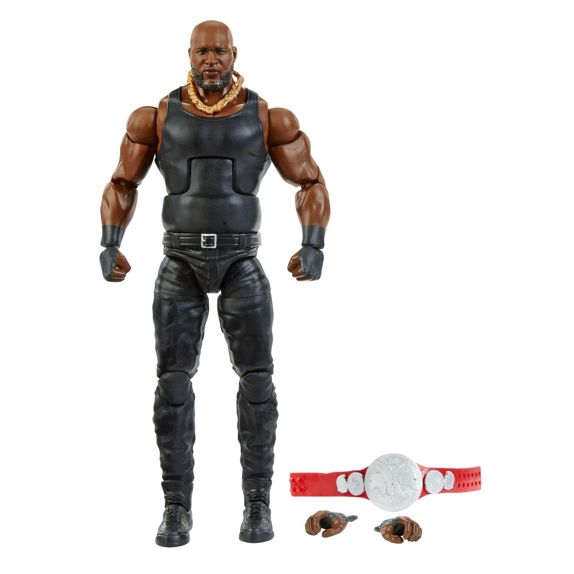 WWE Elite Collection Farooq Asad Action Figure with Accessories, Posable Collectible (6-inch ...
