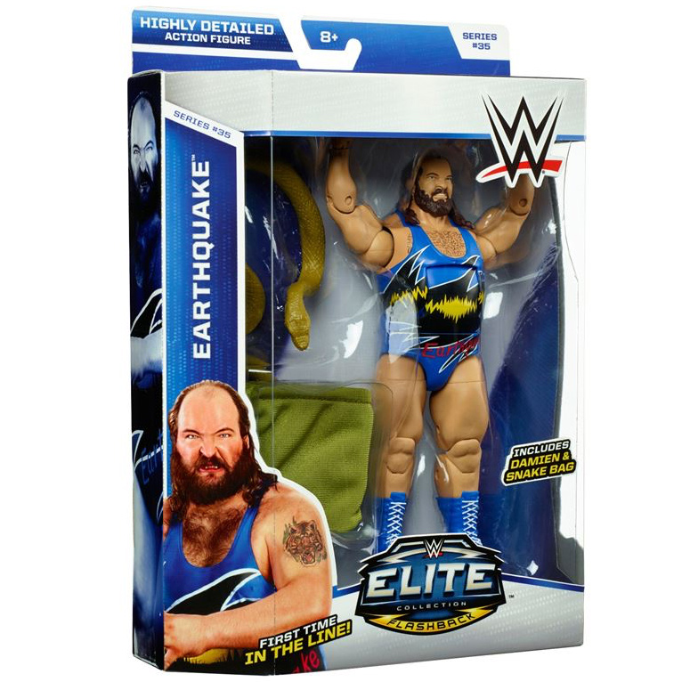 WWE Wrestling Elite Series 35 Earthquake Action Figure [Damien & Snake ...