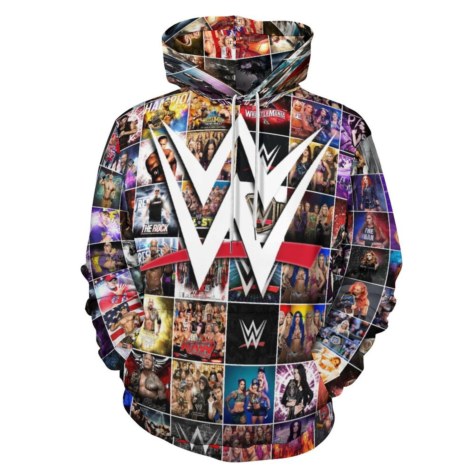 W-W-E Hoodies for Women Men, Unisex Novelty Pullover Hooded With Pocket ...