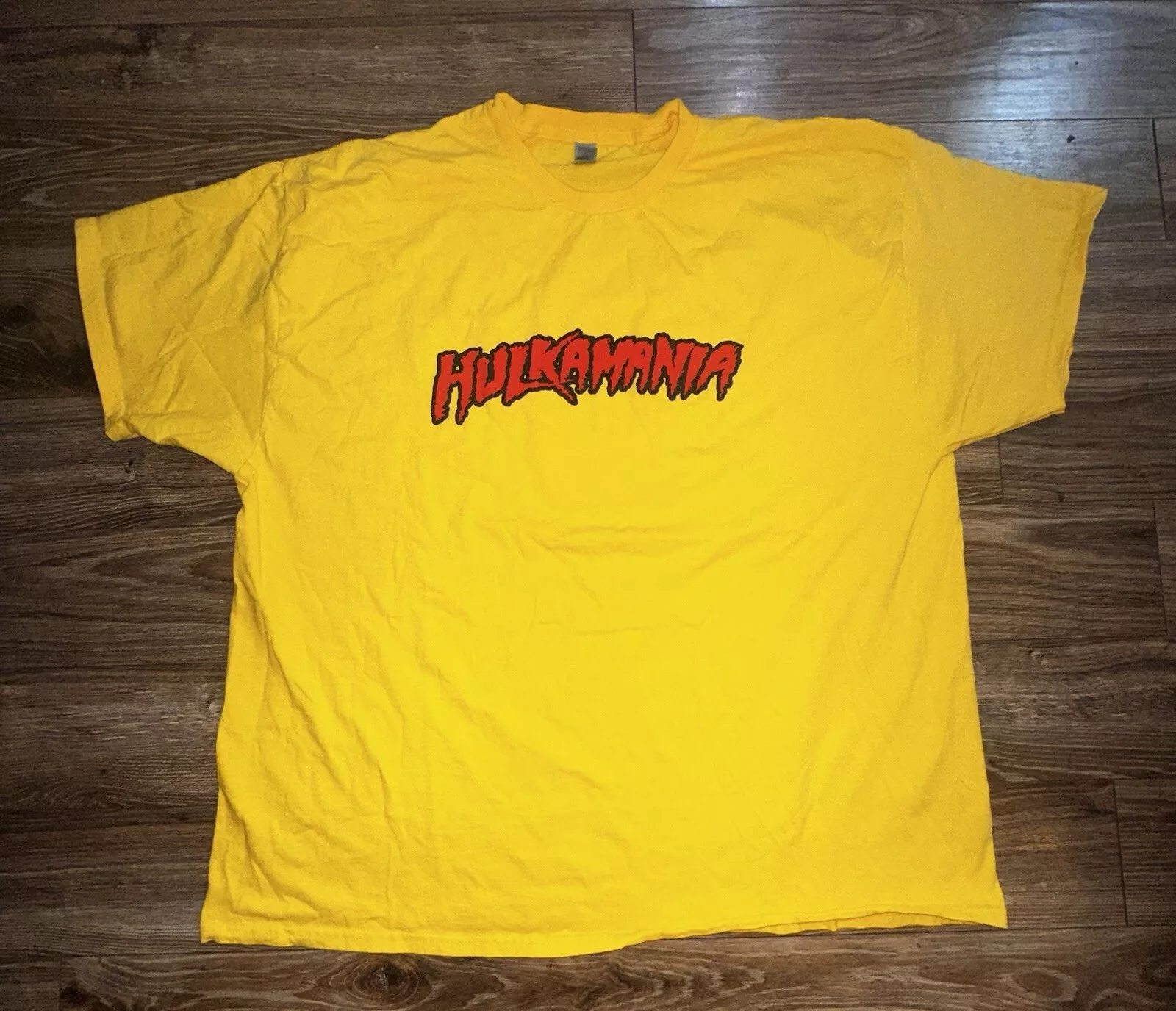 WWE Hulkamania Yellow T-Shirt Size L Large 2014 Classic Hulk Hogan ...