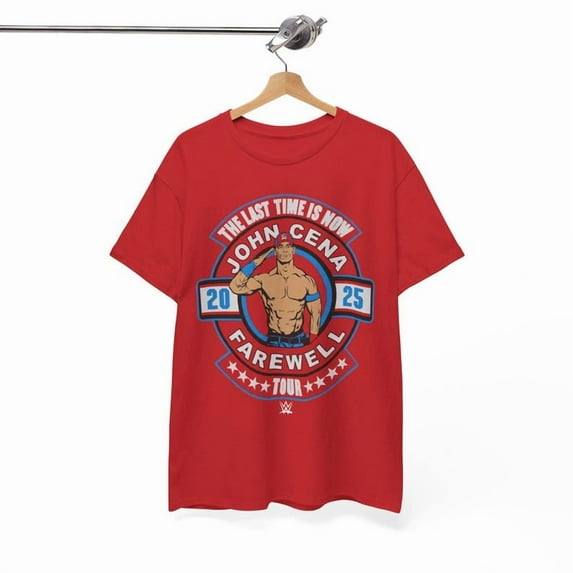WWE Inspired John Cena The Last Time Is Now Tee ,Red Color,Size L ...