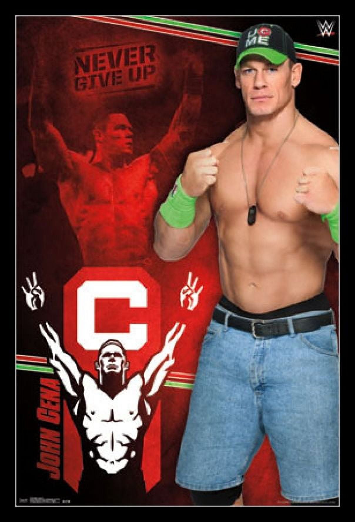 WWE - John Cena 14 Laminated & Framed Poster Print (24 x 36) - Walmart.com