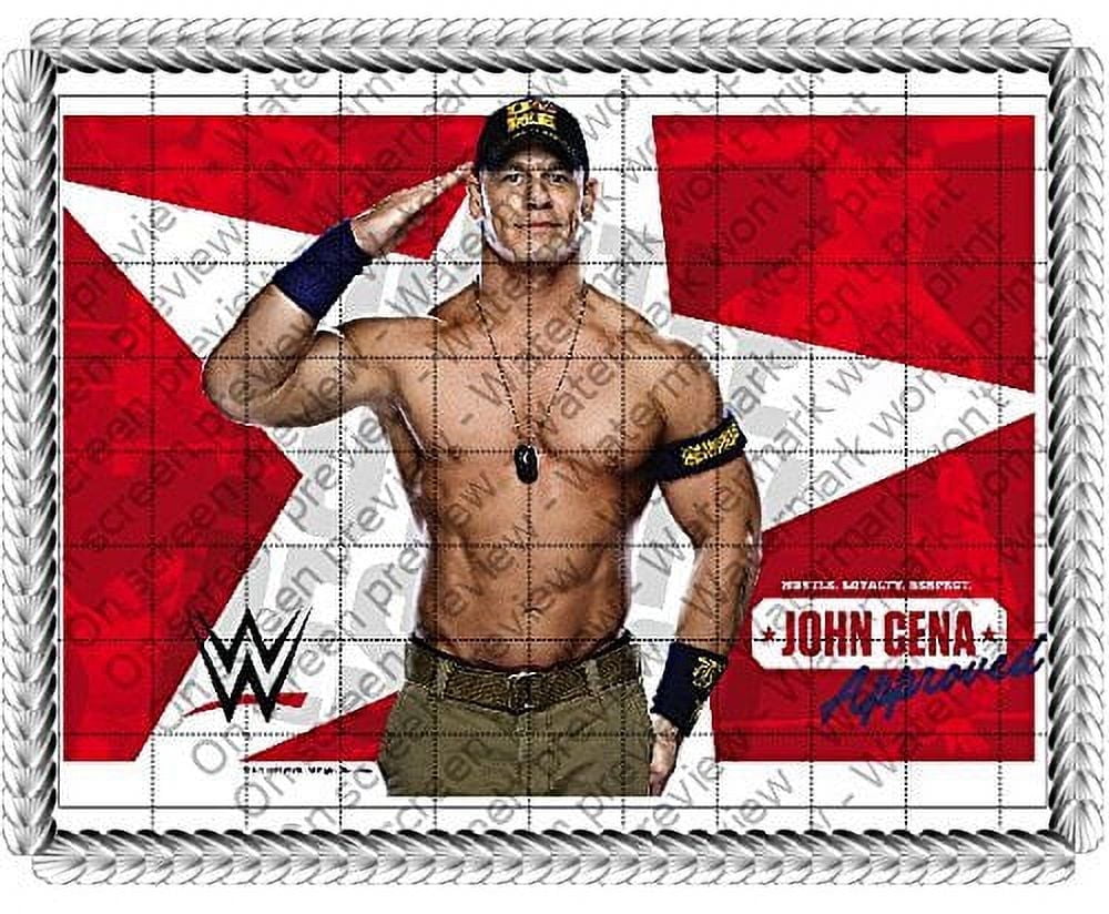 WWE John Cena Edible Icing Image Cake Topper (7.5 Inch Round) - Walmart.com