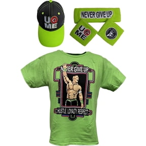 John Cena WWE Gear: Cenation Respect Green Set (Hat, T-shirt ...