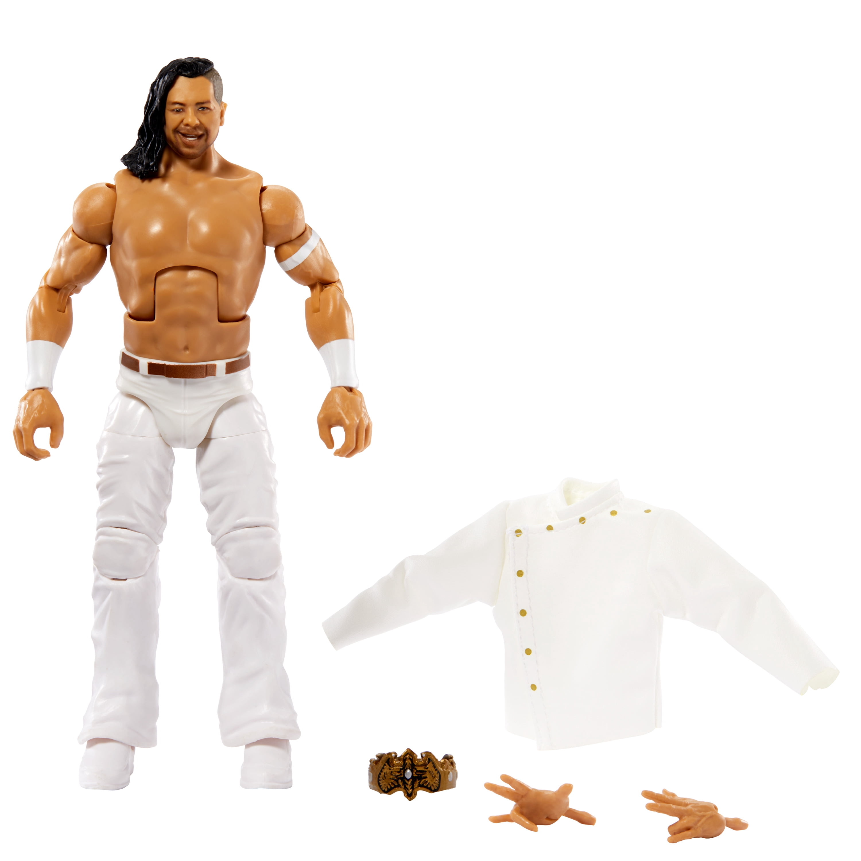 WWE King Nakamura Elite Collection Action Figure, 6-inch Posable ...