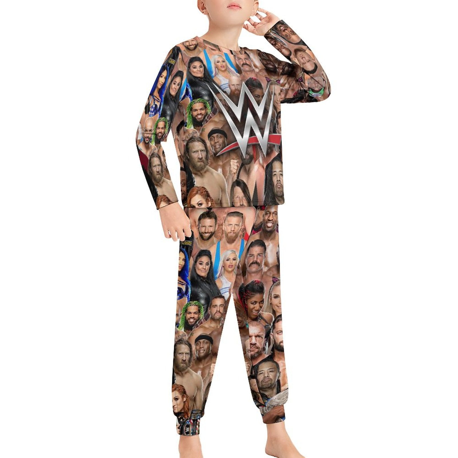 WWE Long Sleeve Top And Pants 2 Piece Pajama Set - Walmart.com