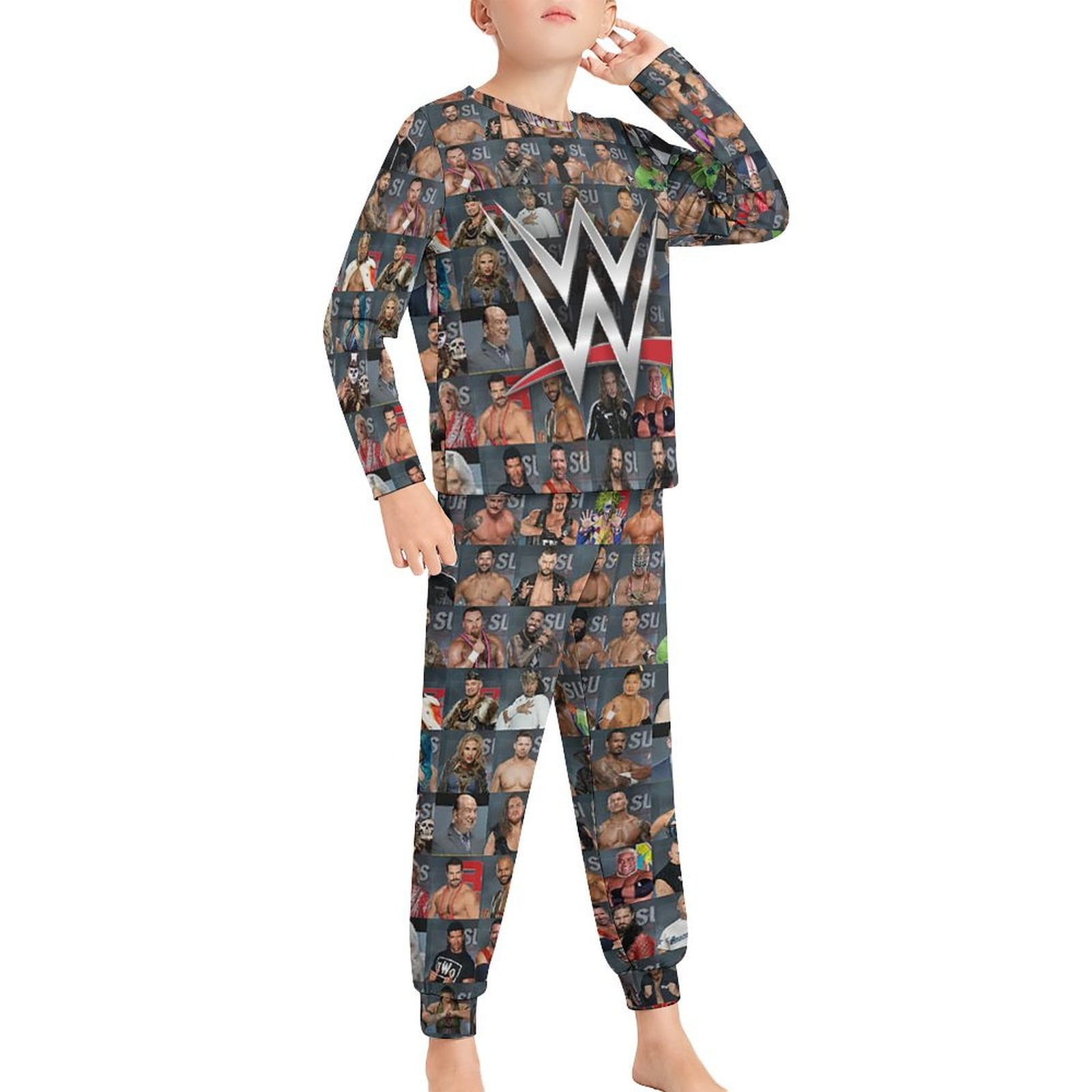 WWE Long Sleeve Top And Pants 2 Piece Pajama Set - Walmart.com
