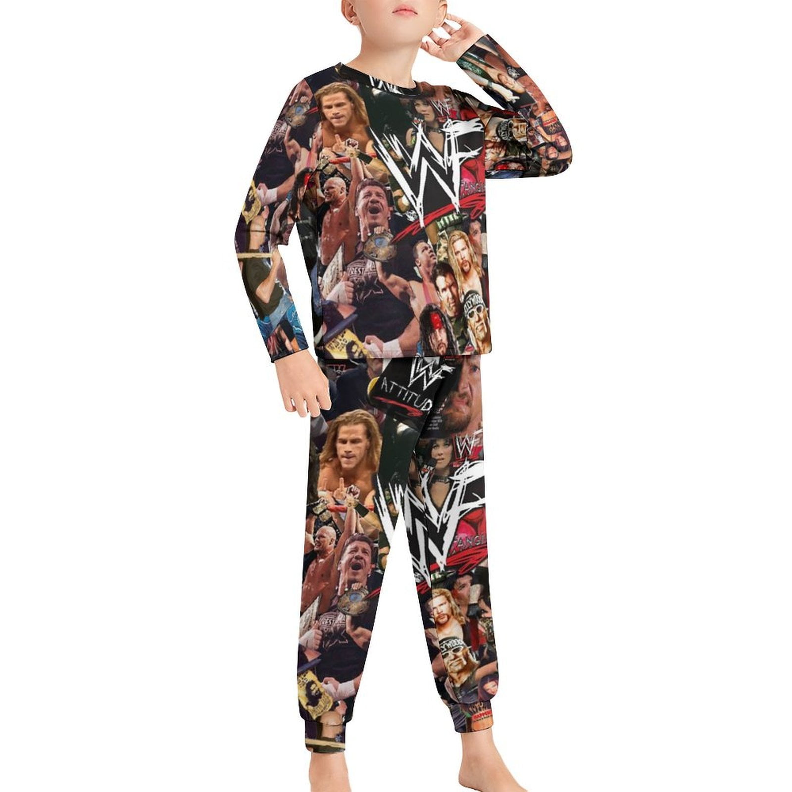 WWE Long Sleeve Top And Pants 2 Piece Pajama Set - Walmart.com