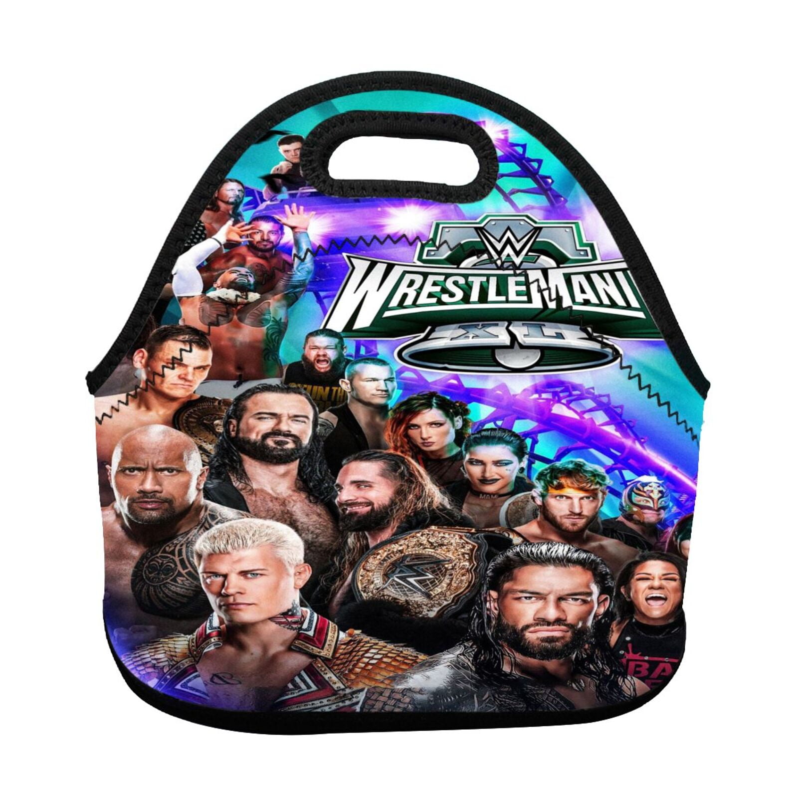 WWE Lunch bag Insulated lunch box Tote Bag Reusable Washable Picnic Bag ...