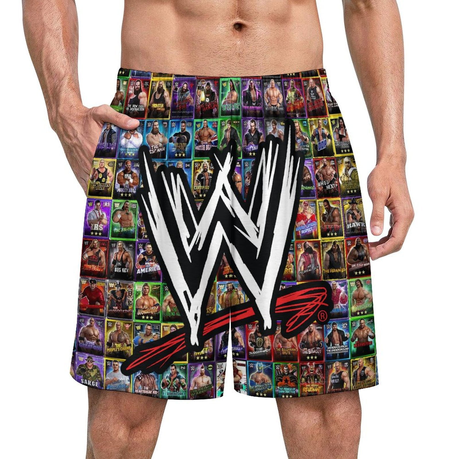 WWE Men's Sleepwear Shorts Pajama Bottom Lounge Sleep Pajama Short ...