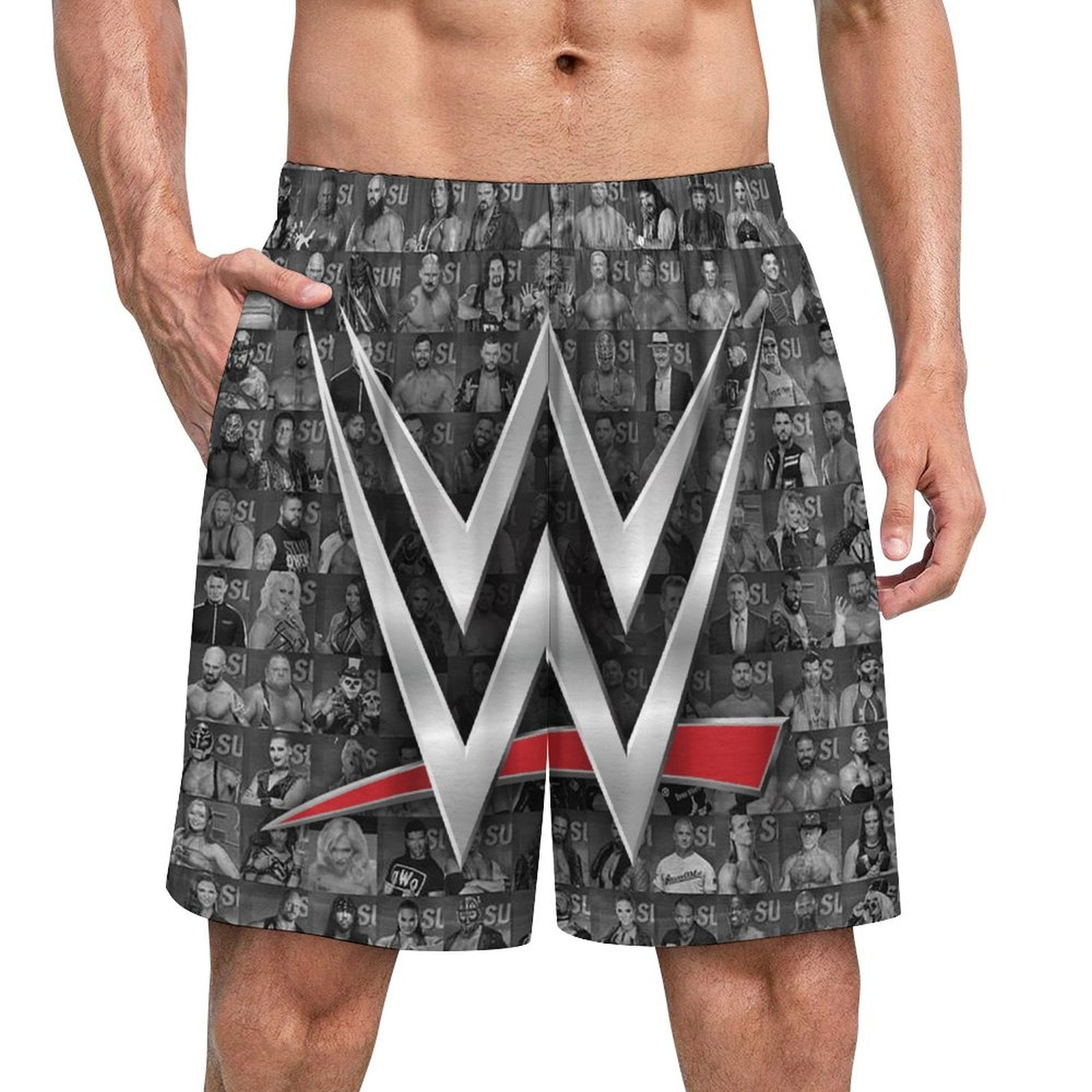 WWE Men's Sleepwear Shorts Pajama Bottom Lounge Sleep Pajama Short ...