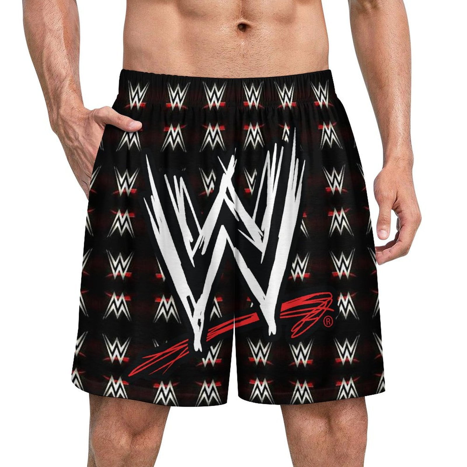 WWE Men's Sleepwear Shorts Pajama Bottom Lounge Sleep Pajama Short ...