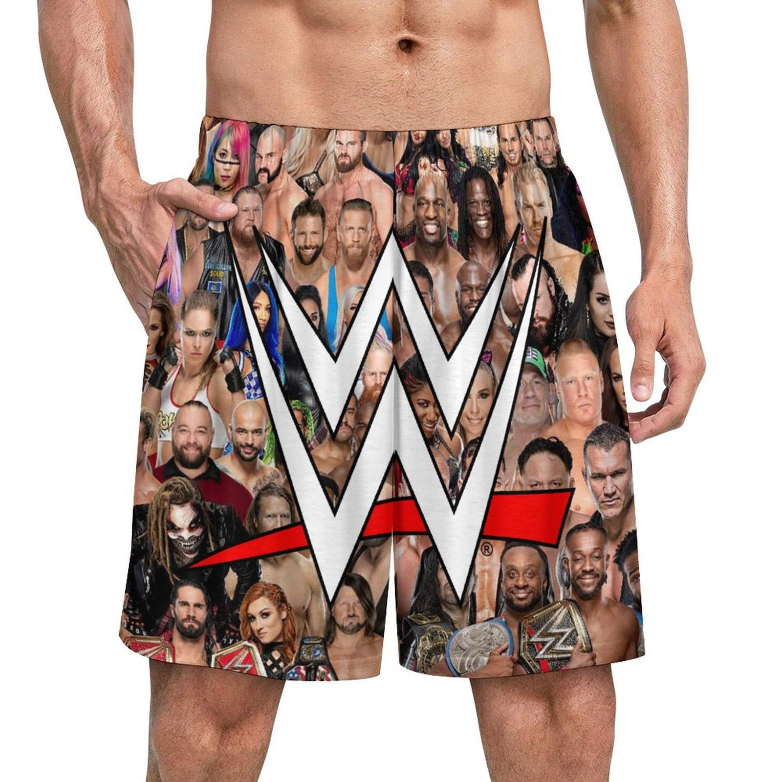 WWE Men's Sleepwear Shorts Pajama Bottom Lounge Sleep Pajama Short ...