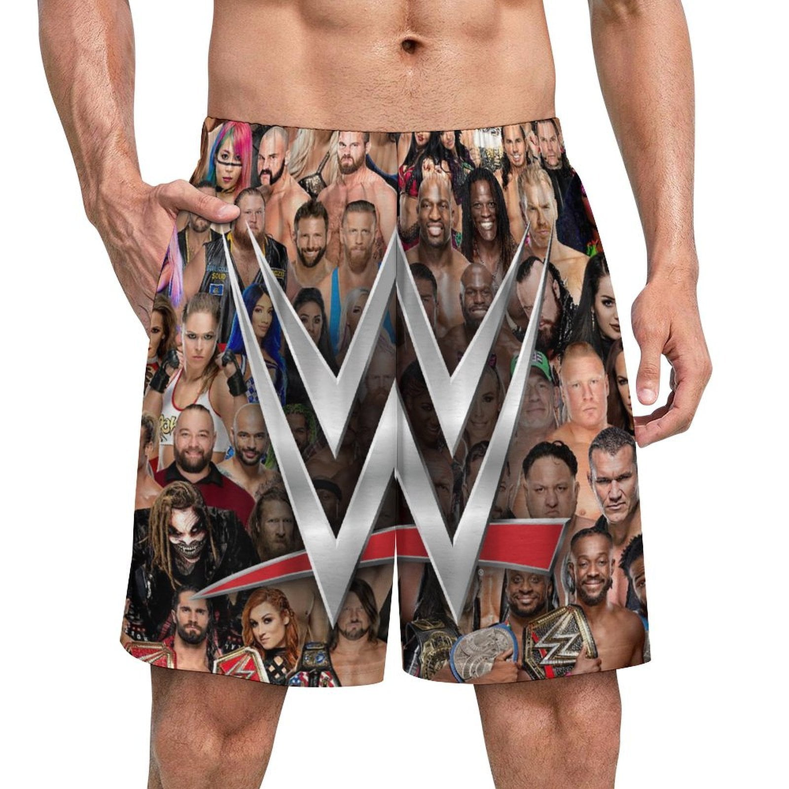 WWE Men's Sleepwear Shorts Pajama Bottom Lounge Sleep Pajama Short ...