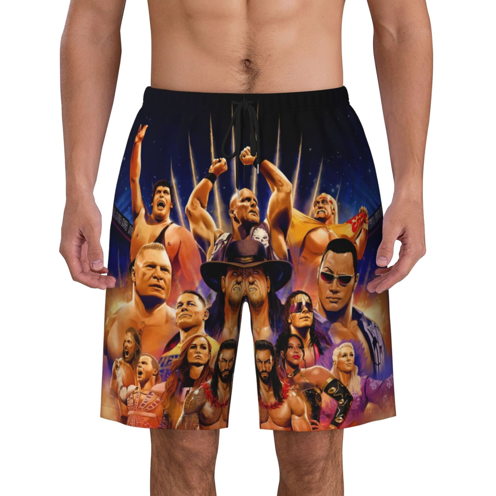 WWE Men's Swim Trunks Quick Dry Board Shorts Bathing Suit Swimsuits ...