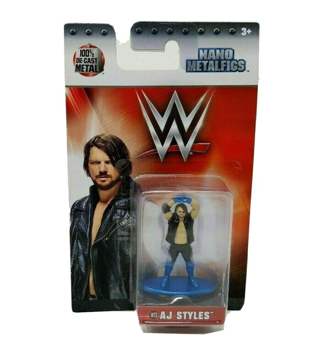 WWE Nano Metalfigs AJ STYLES Die Cast Metal 1.65" Collectible Sports ...