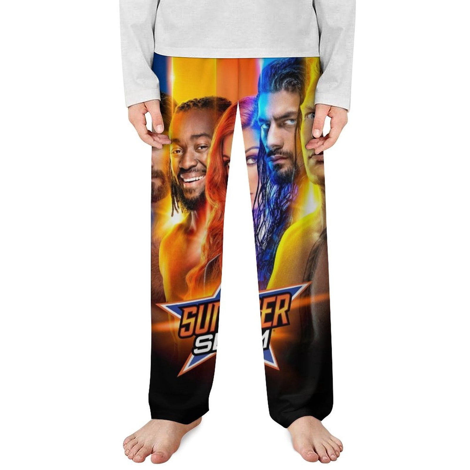 WWE Pajama Pants for Kids Long Sleep Plaid Pants Soft Lounge Pj Bottoms ...