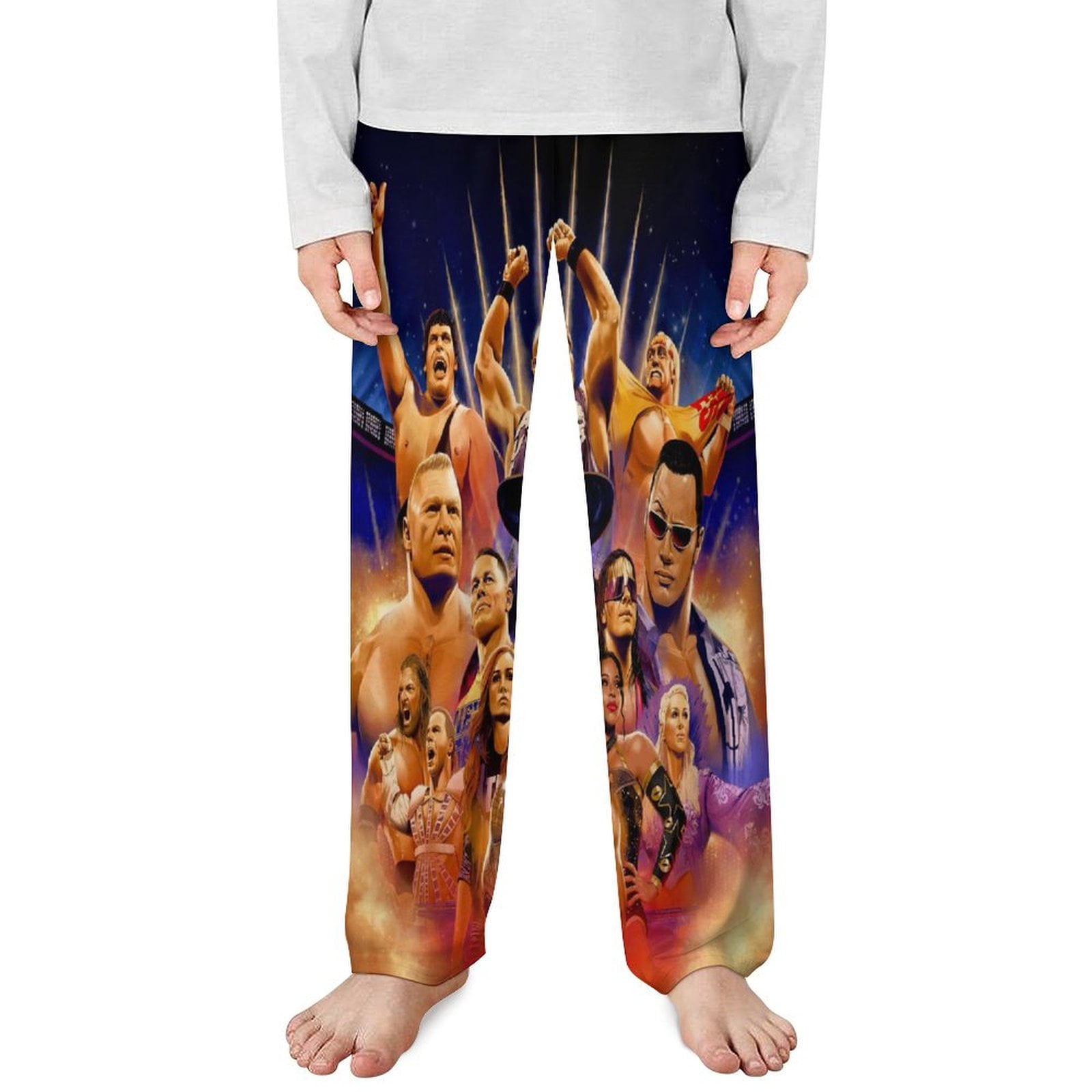 WWE Pajama Pants for Kids Long Sleep Plaid Pants Soft Lounge Pj Bottoms ...