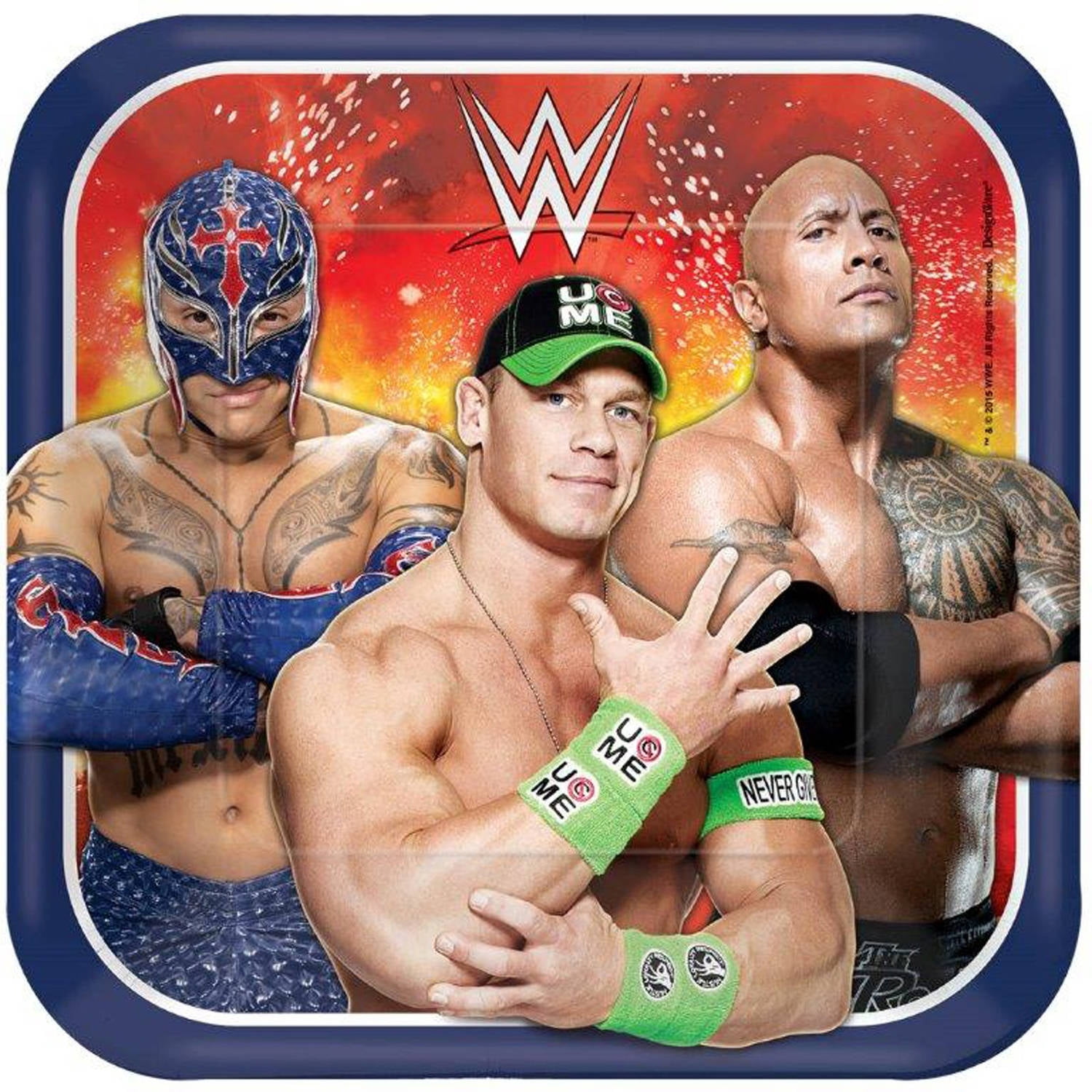 WWE Party Square Dinner Plates, 8pk - Walmart.com