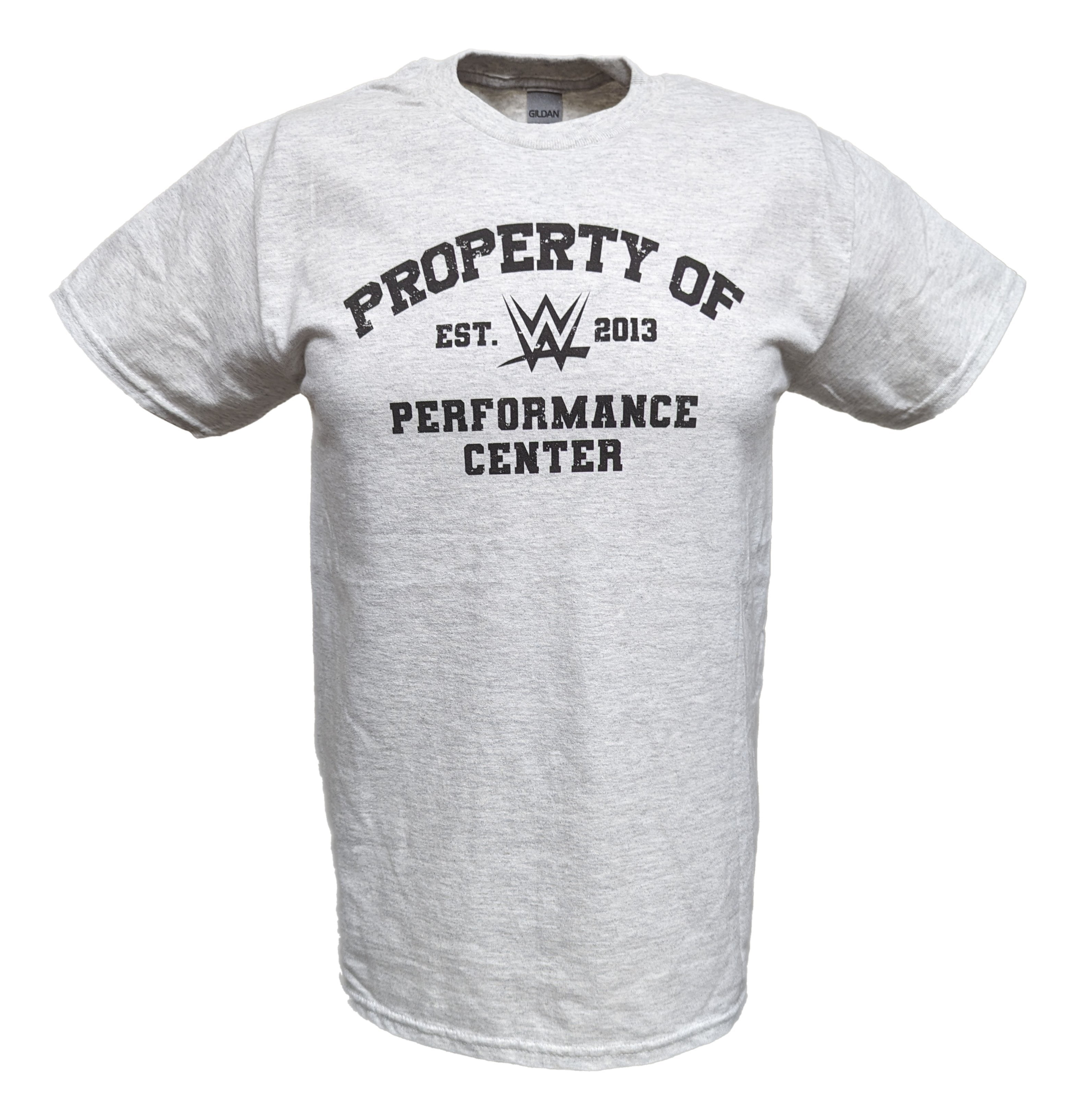 WWE Property of Performance Center Mens Gray T-shirt Est 2013 - Walmart.com