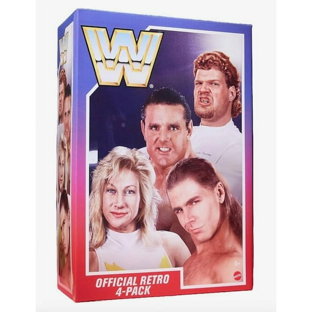WWE Retro Action Figure 4-Pack Bundle Including British Bulldog, Shawn ...