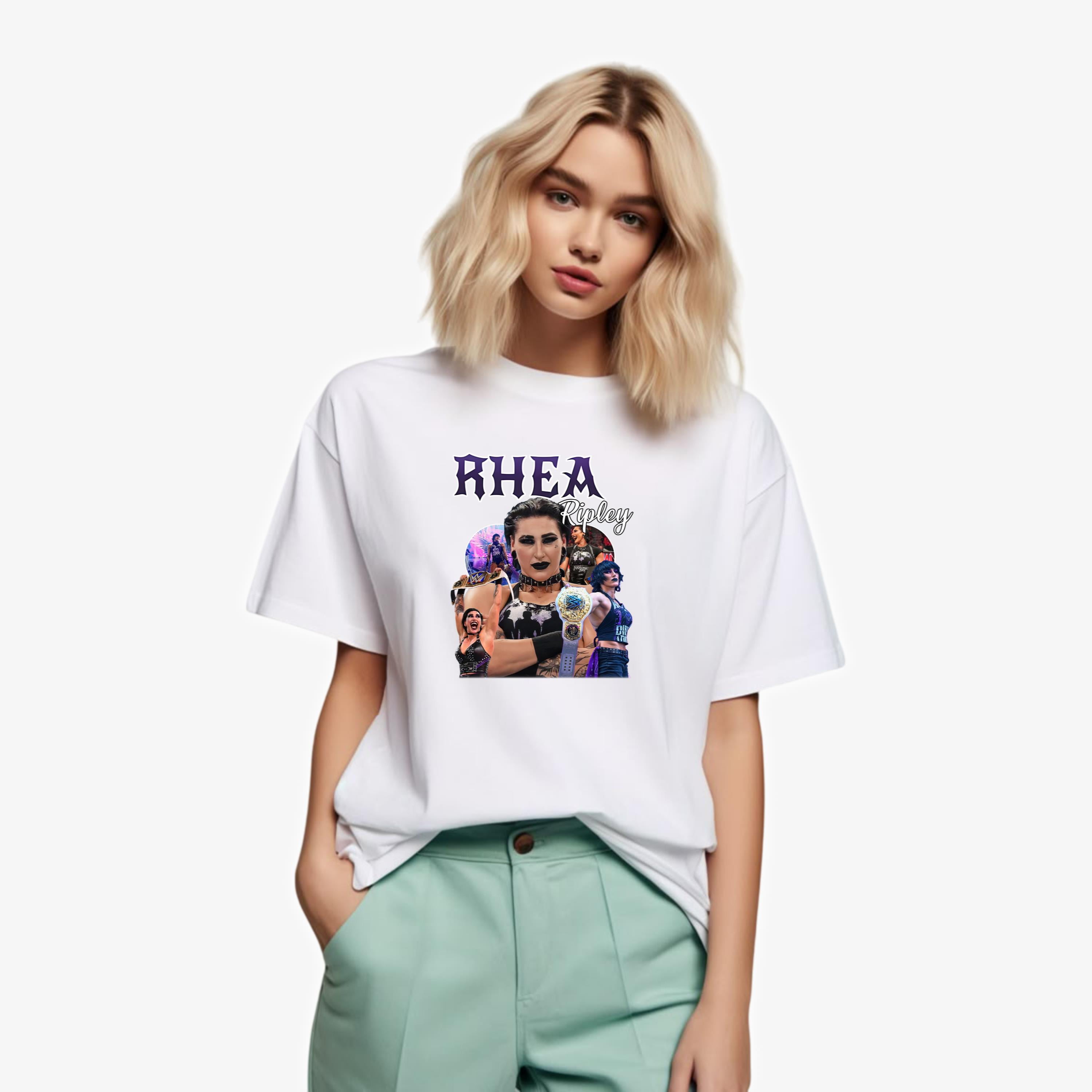 WWE Rhea Ripley 90s Vintage Style T-Shirt Wrestling Mami, for men ...