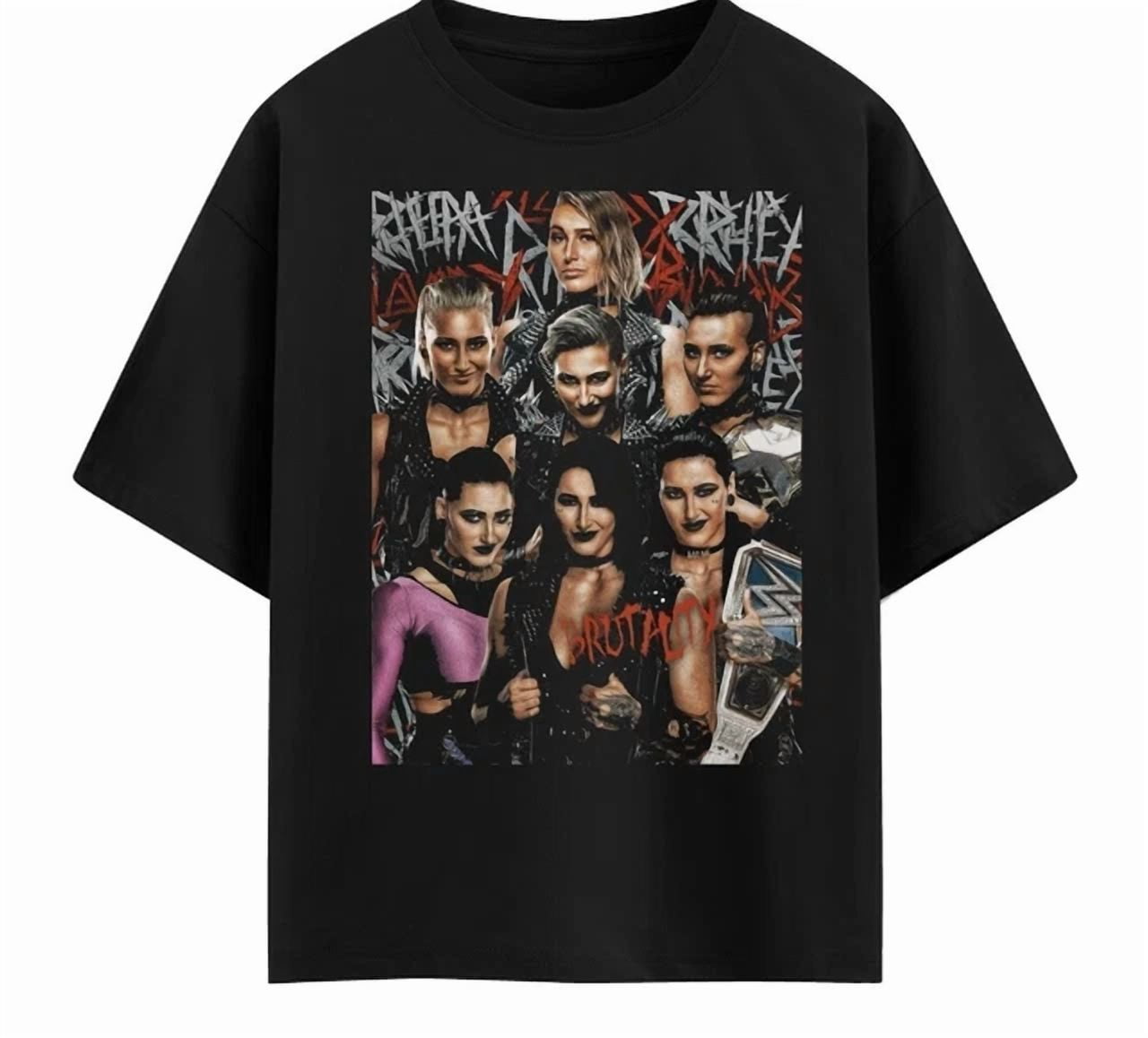 WWE Rhea Ripley Black T-shirt 2025 ,Black Color,Size XL - Walmart.com