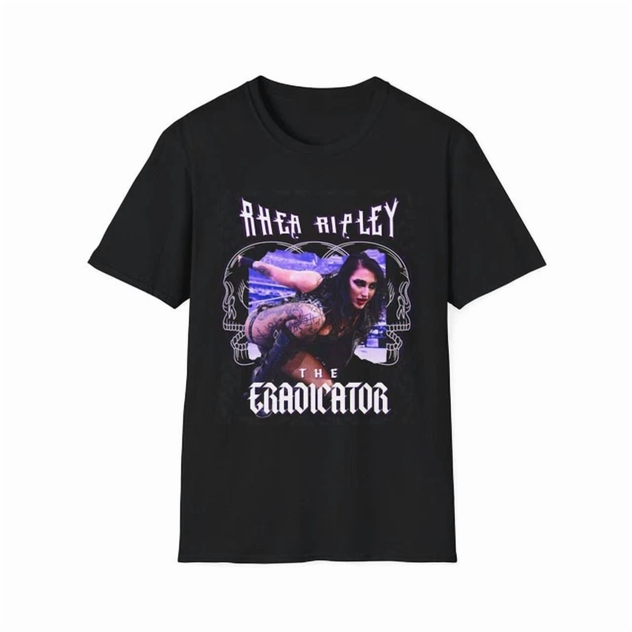 WWE Rhea Ripley Wrestling Tee Black T-Shirt ,Black Color,Size M ...
