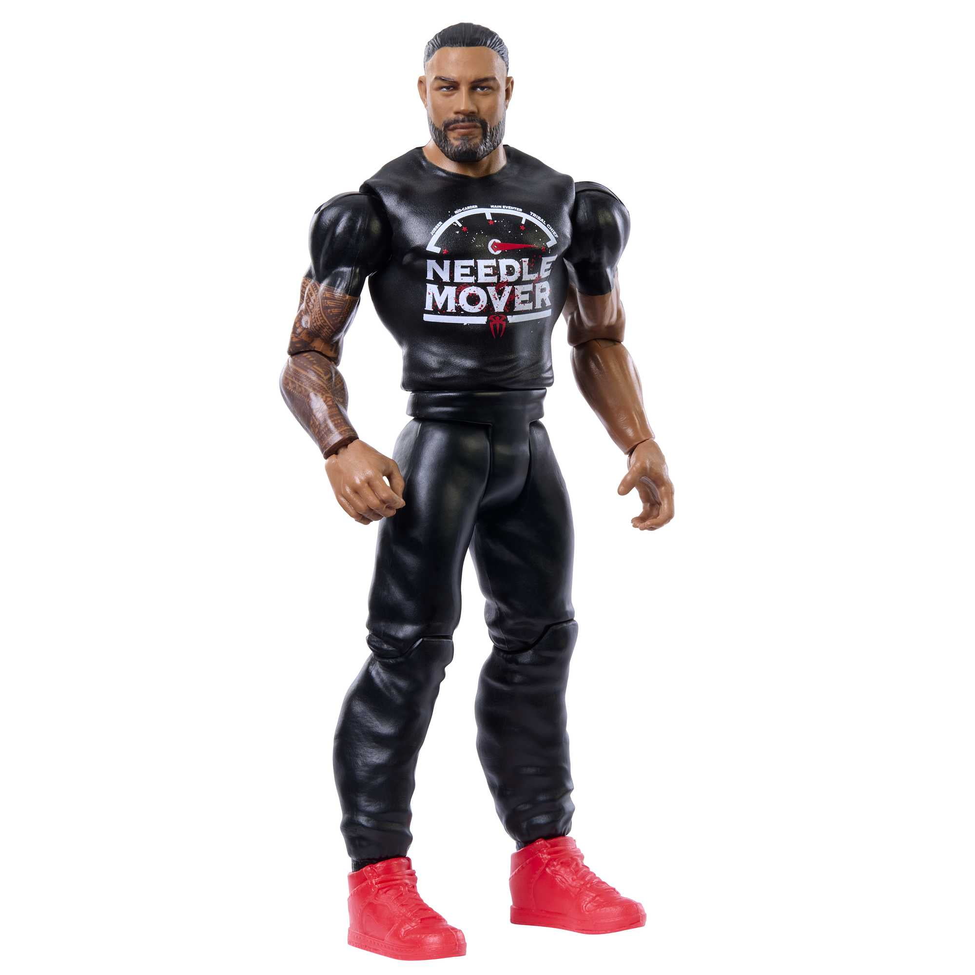WWE Roman Reigns Basic Posable Collectible Action Figure, Plastic ...