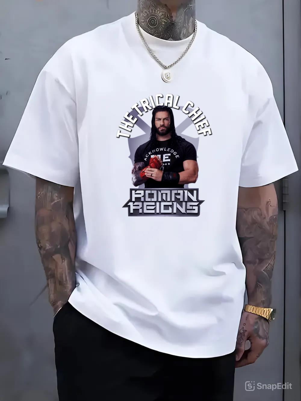 WWE Roman Reigns T Shirt Tribal Chief Head Of The Table The Bloodline ...