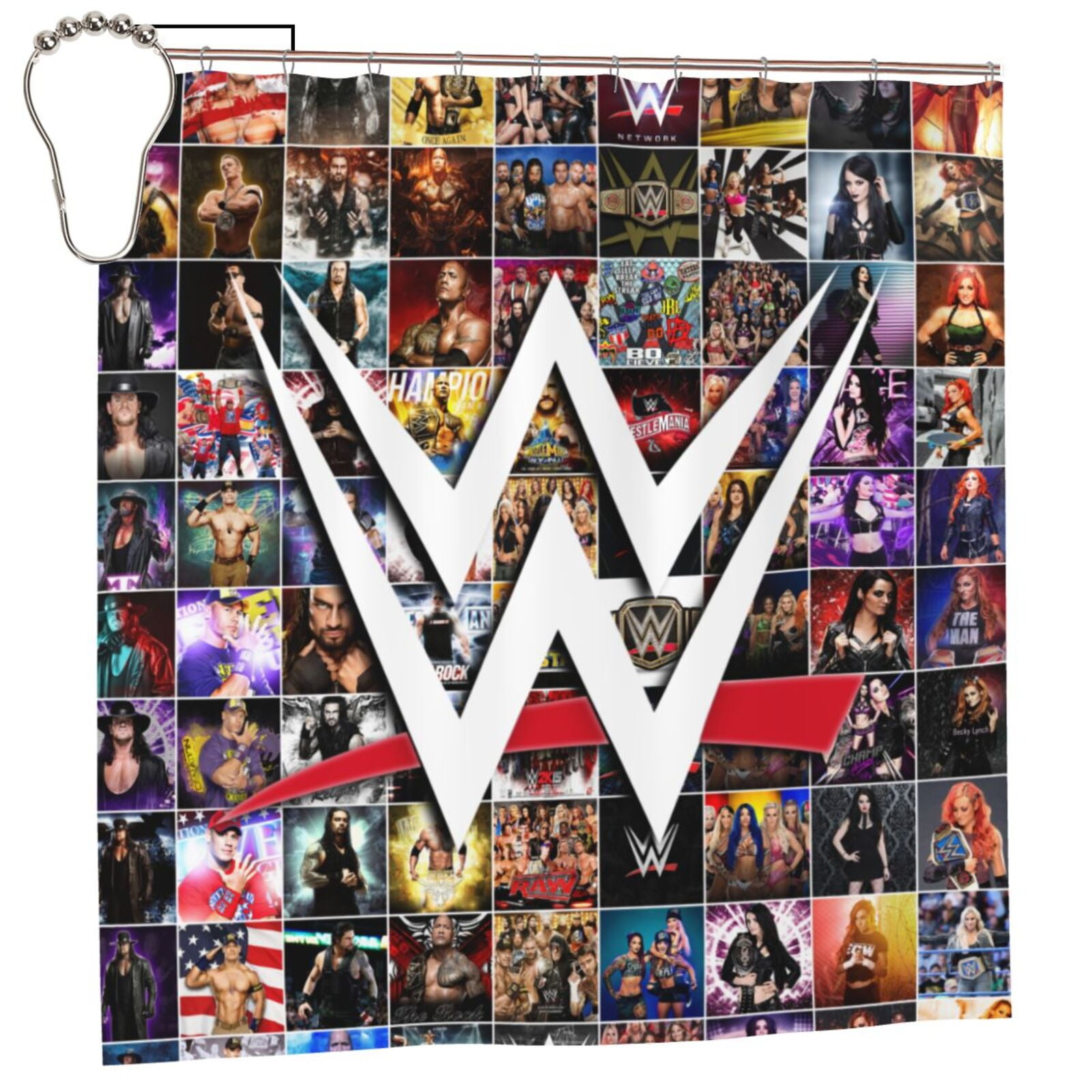 WWE Shower Curtain, Waterproof Bathroom Shower Curtains, Washable Cloth ...