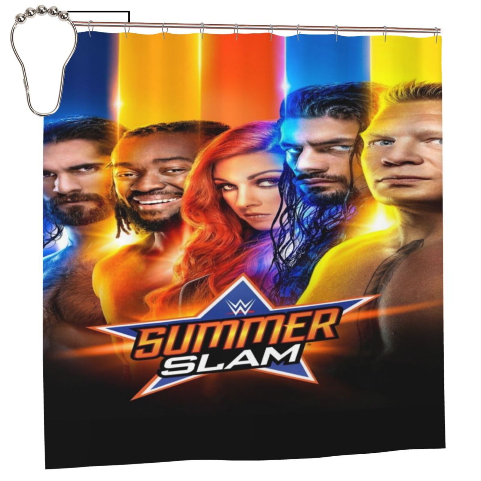 WWE Shower Curtain Waterproof Cartoon Anime Shower Curtains for ...