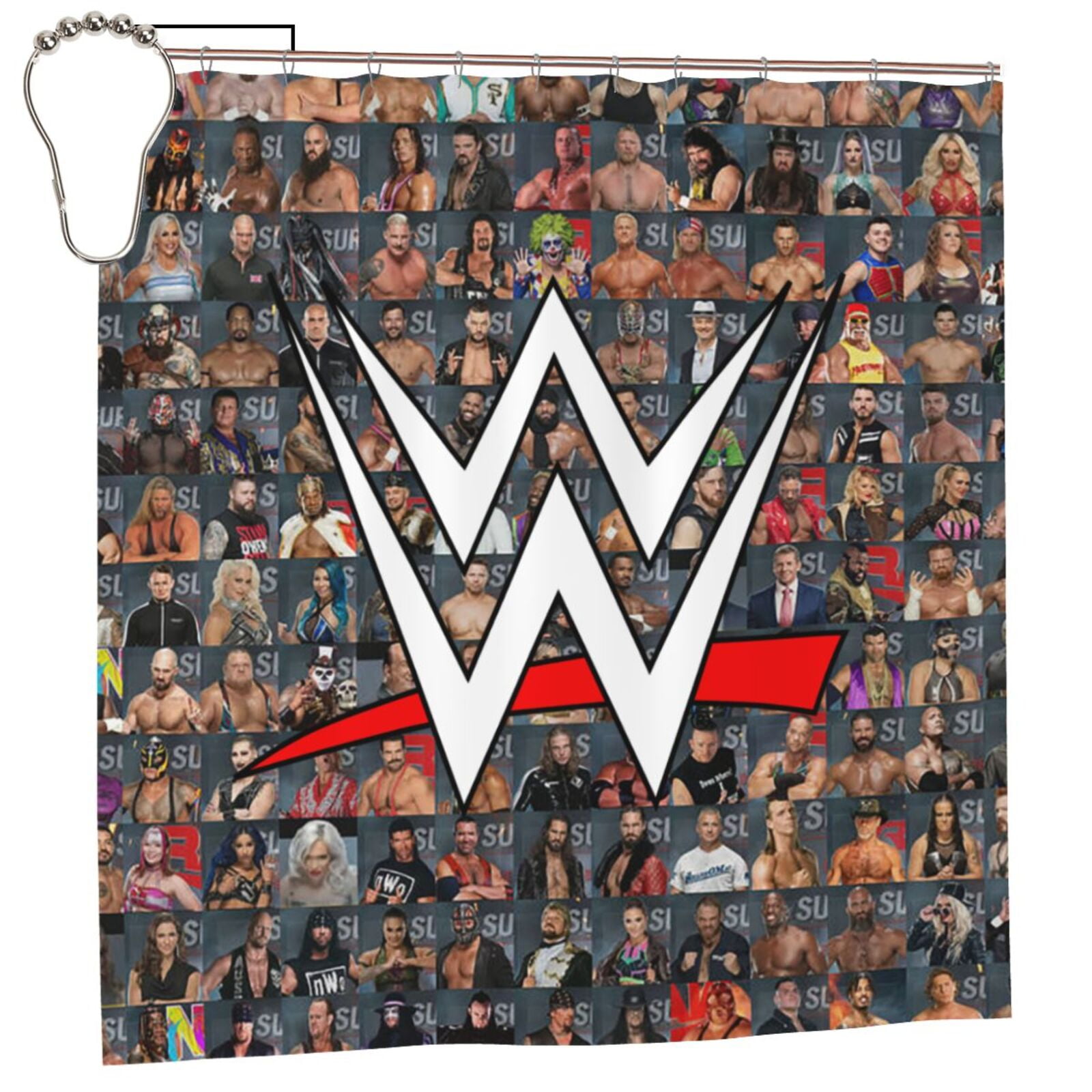 WWE Shower Curtains for Bathroom, Kids Shower Curtain Sets Waterproof ...