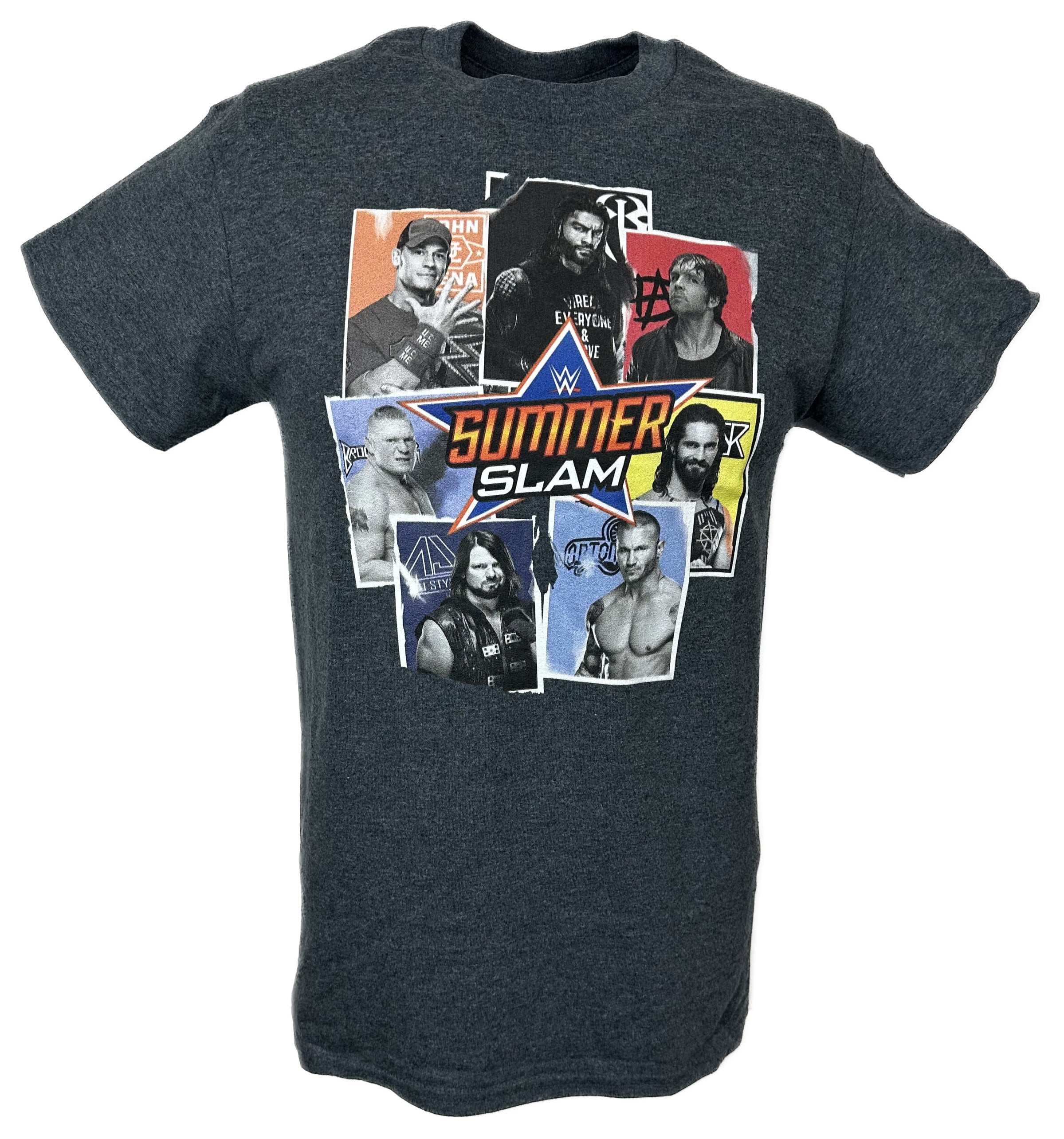 WWE Summerslam Logo Cena, Reigns, Rollins Men's Grey T-shirt, John ...