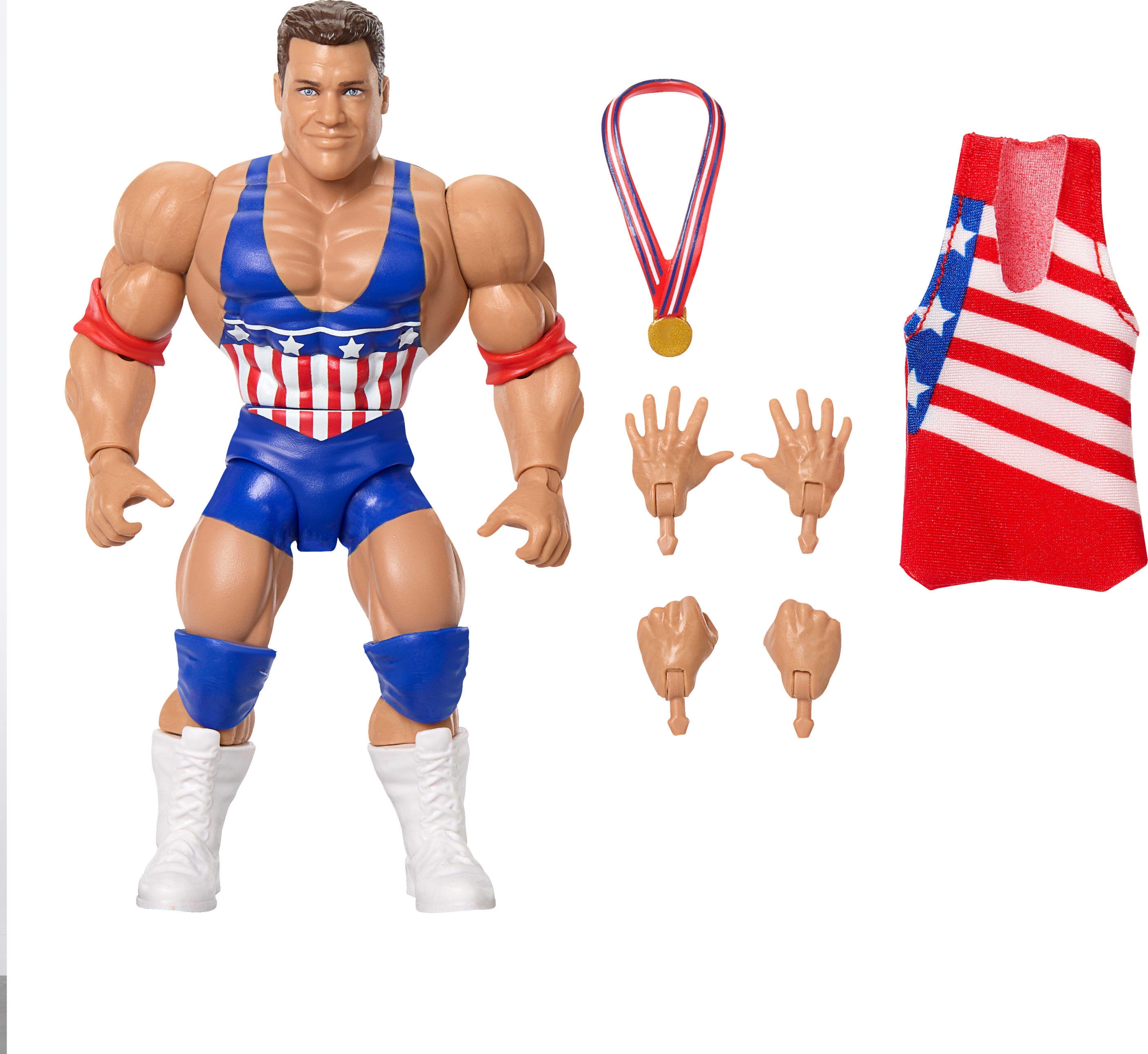 WWE Retro Superstars 1980's Style Kurt Angle Action Figure with 16 ...