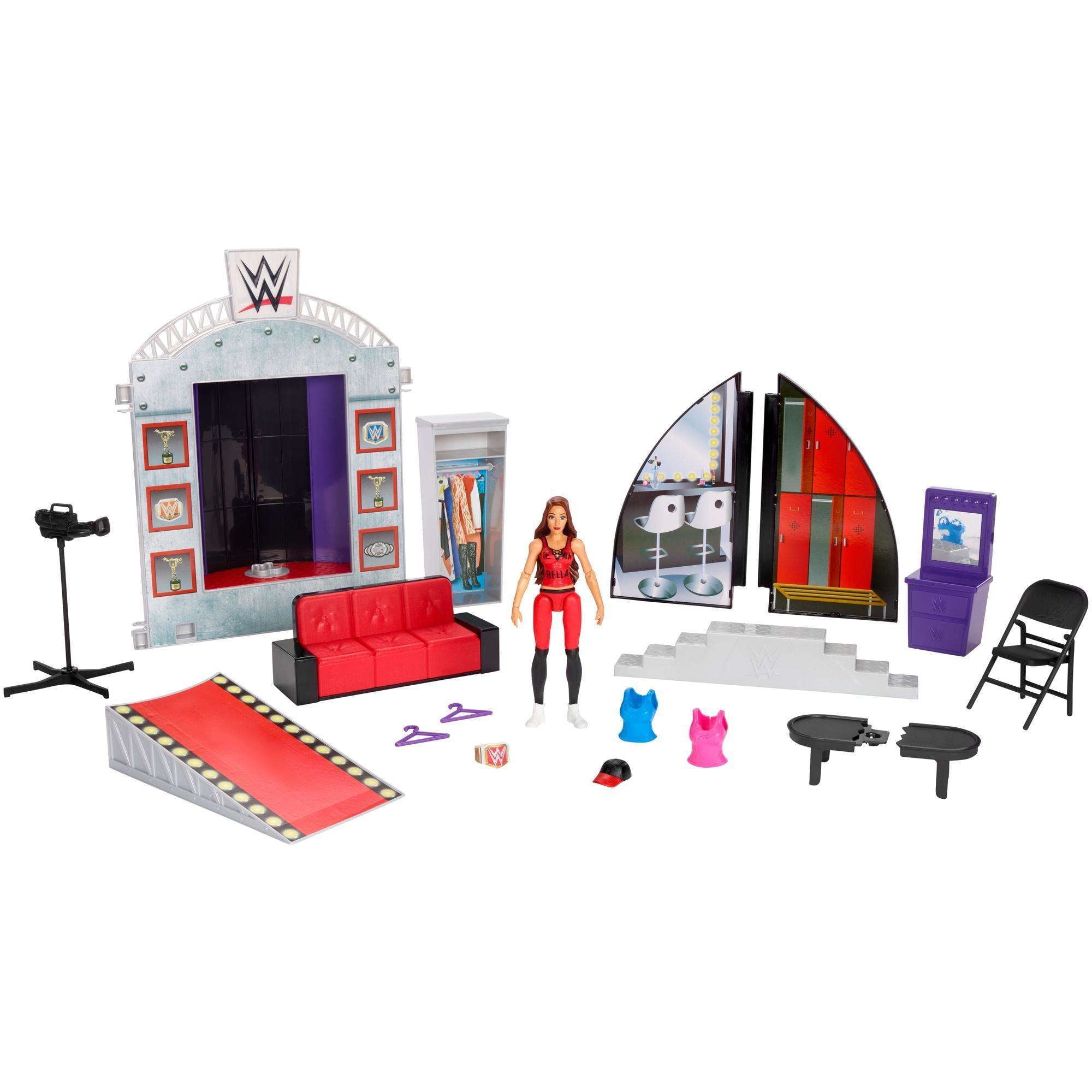WWE Superstars Ultimate Entrance Wrestling Playset: 2-in-1 Backstage ...