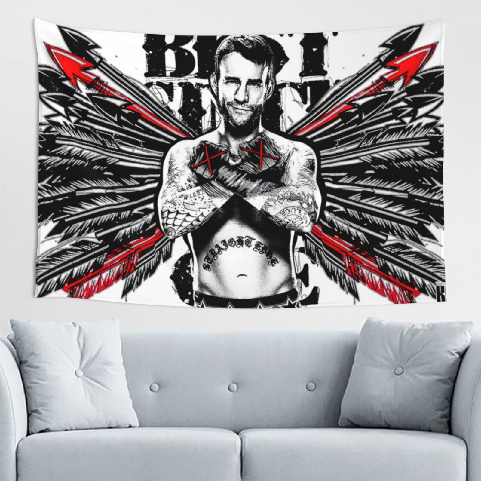 W-W-E Tapestry, Wall Hanging Tapestry, Wall Art Tapestries Poster, Home ...