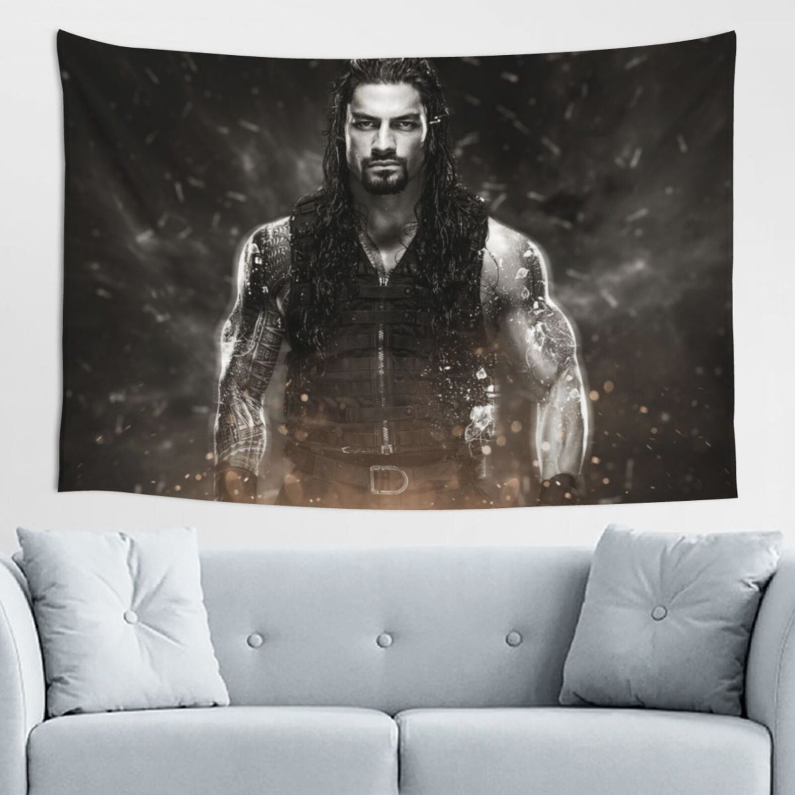 W-W-E Tapestry, Wall Hanging Tapestry, Wall Art Tapestries Poster, Home ...