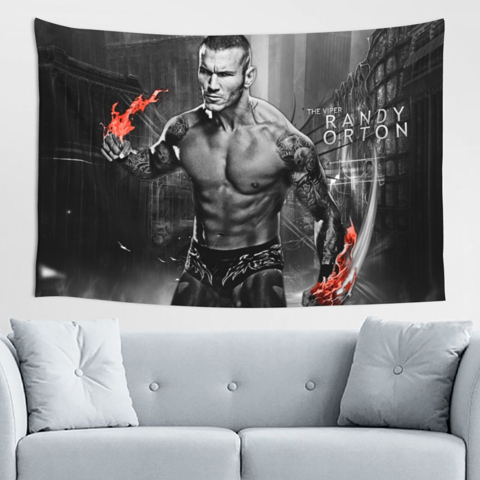 W-W-E Tapestry, Wall Hanging Tapestry, Wall Art Tapestries Poster, Home ...