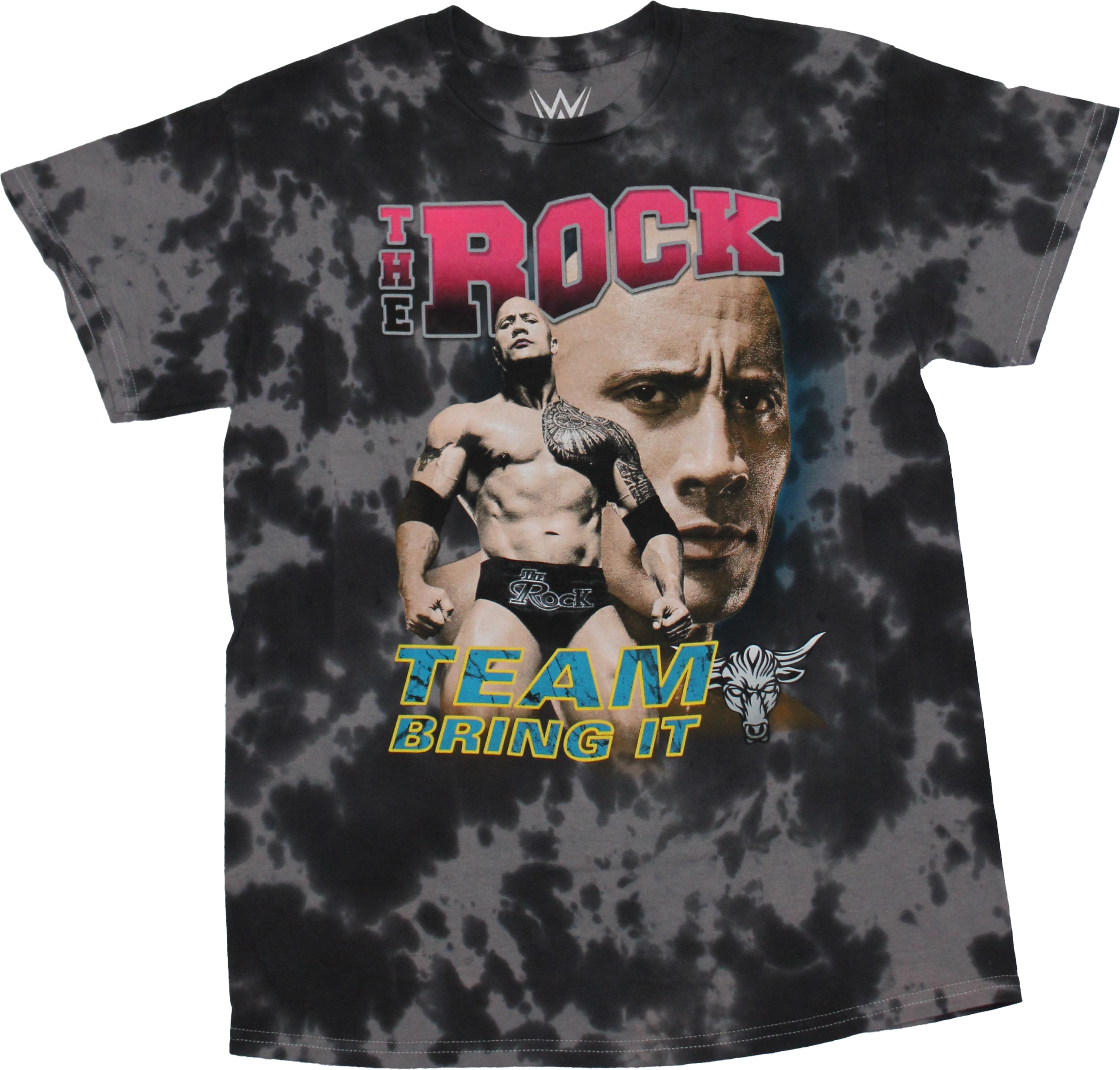 WWE The Rock Mens T-Shirt - Team Bring It The Rock Photo Image (Small ...