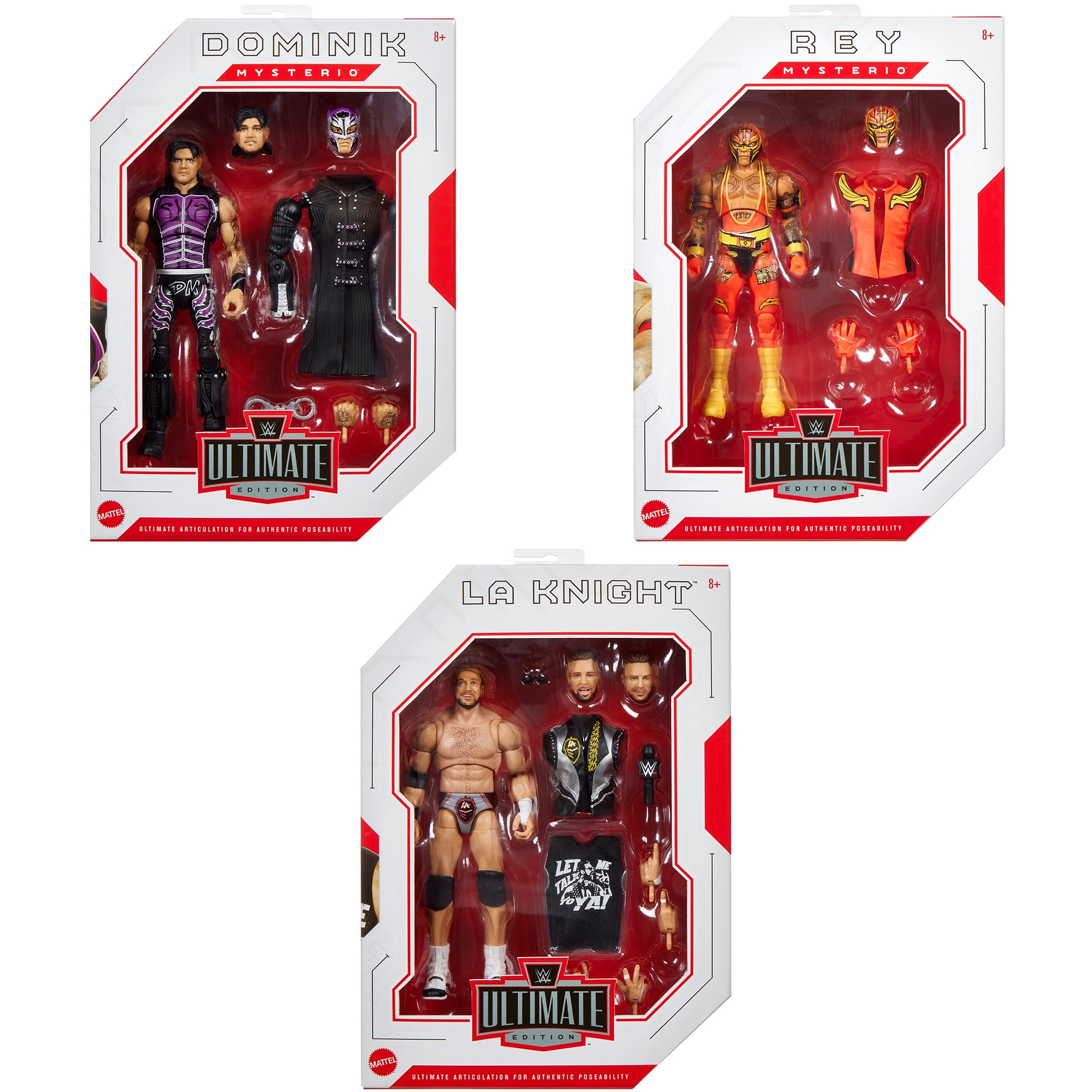 WWE Ultimate Edition 23 - Complete Set of 3 Mattel WWE Toy Wrestling Action Figures - Walmart.com