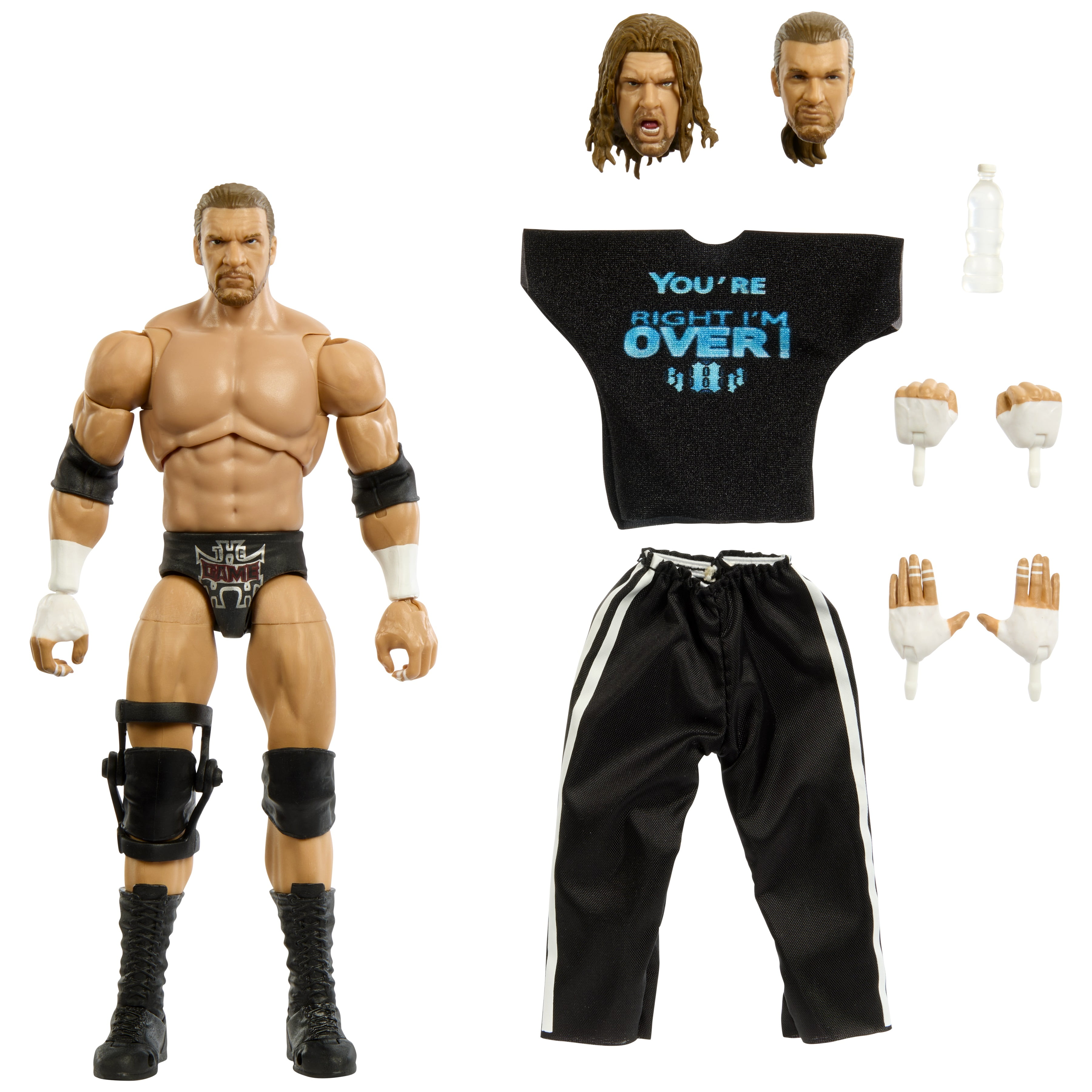 WWE Ultimate Edition Monday Night War Triple H Action Figure with Accessories, Build-a-Figure ...
