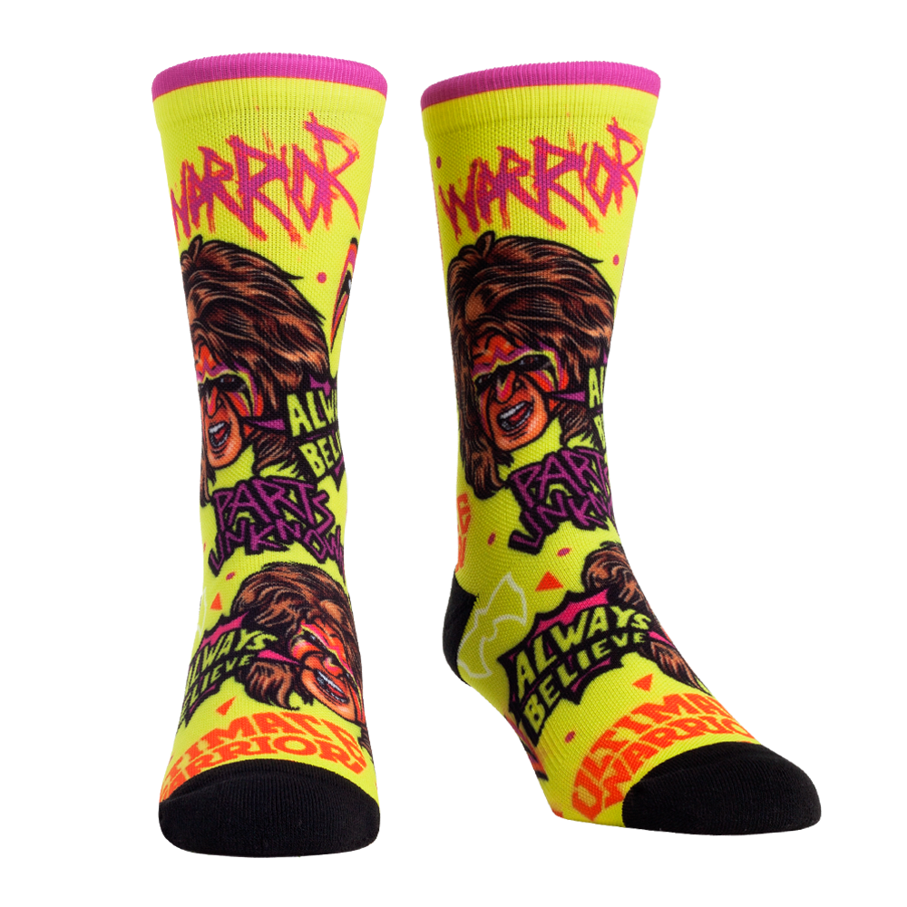 WWE Ultimate Warrior - Smack Talk Rock 'Em Socks - Walmart.com