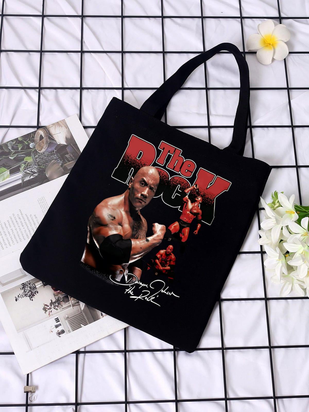 WWE WWF Dwayne Johnson The Rock Wrestler Wrestling Tote Bag New Large ...