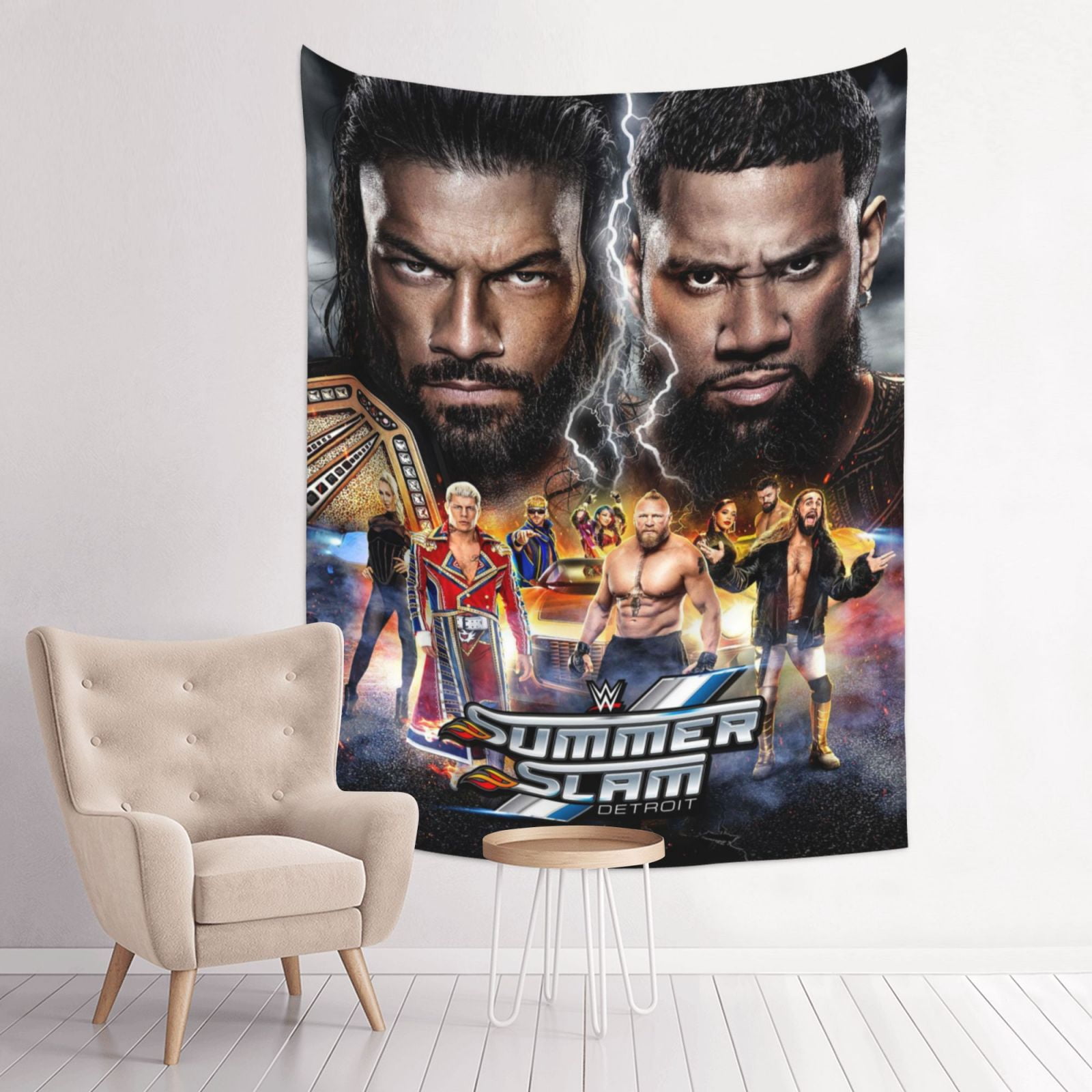 WWE Wall Tapestry Cartoon Poster for Bedroom Aesthetics Funny Decor ...
