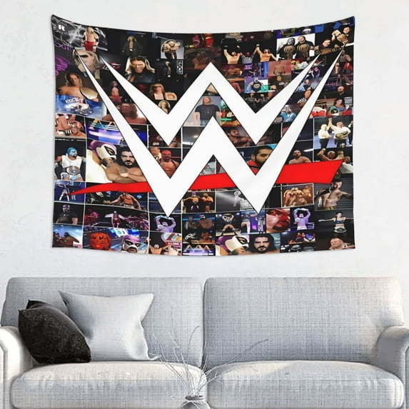 WWE Wall Tapestry Cartoon Poster for Bedroom Aesthetics Funny Decor ...
