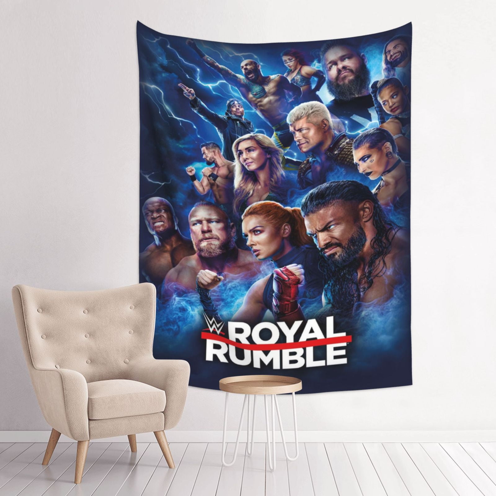 WWE Wall Tapestry Cartoon Poster for Bedroom Aesthetics Funny Decor ...