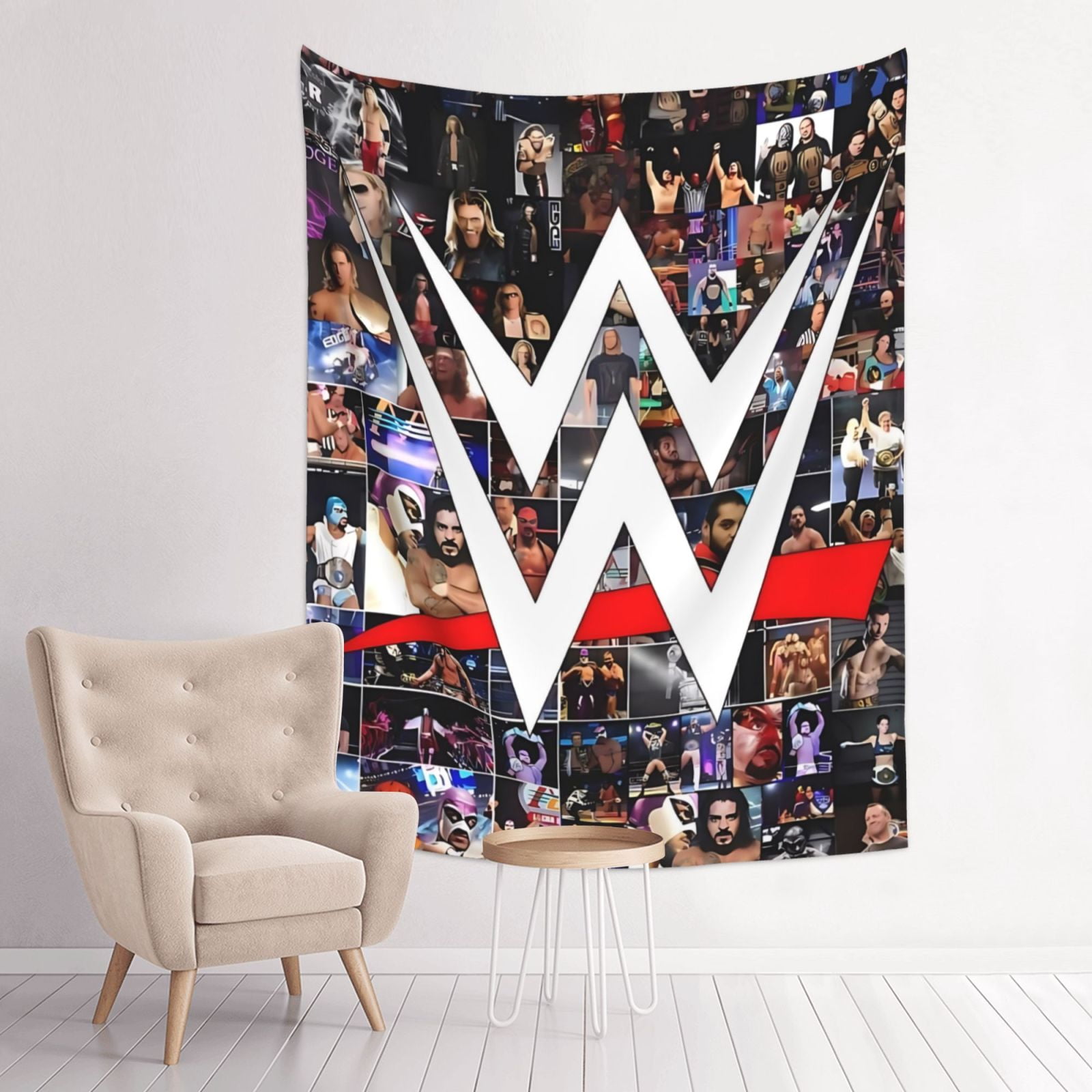 WWE Wall Tapestry Cartoon Poster for Bedroom Aesthetics Funny Decor ...