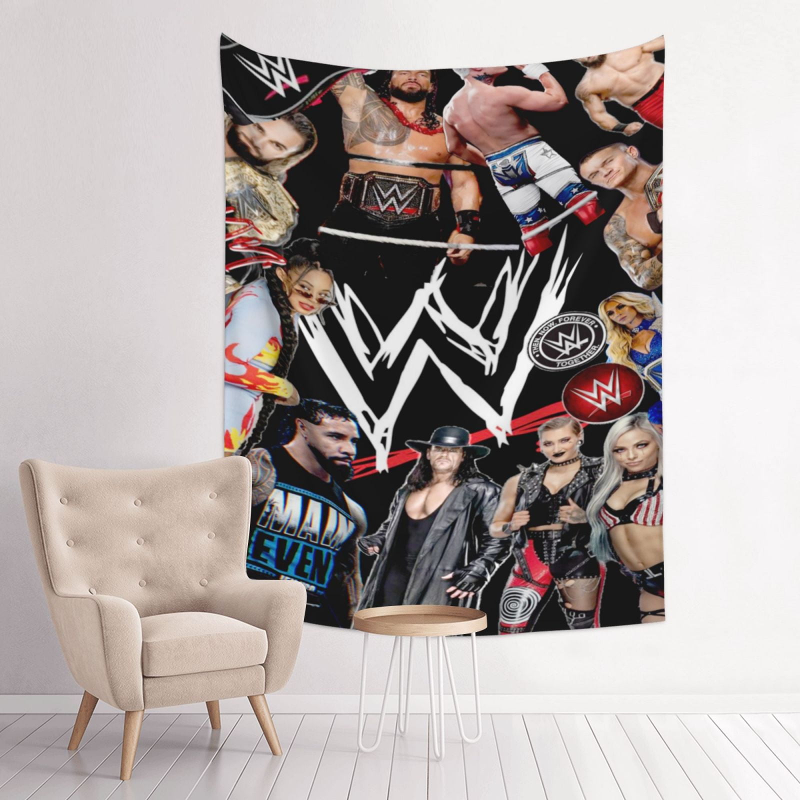 WWE Wall Tapestry Cartoon Poster for Bedroom Aesthetics Funny Decor ...