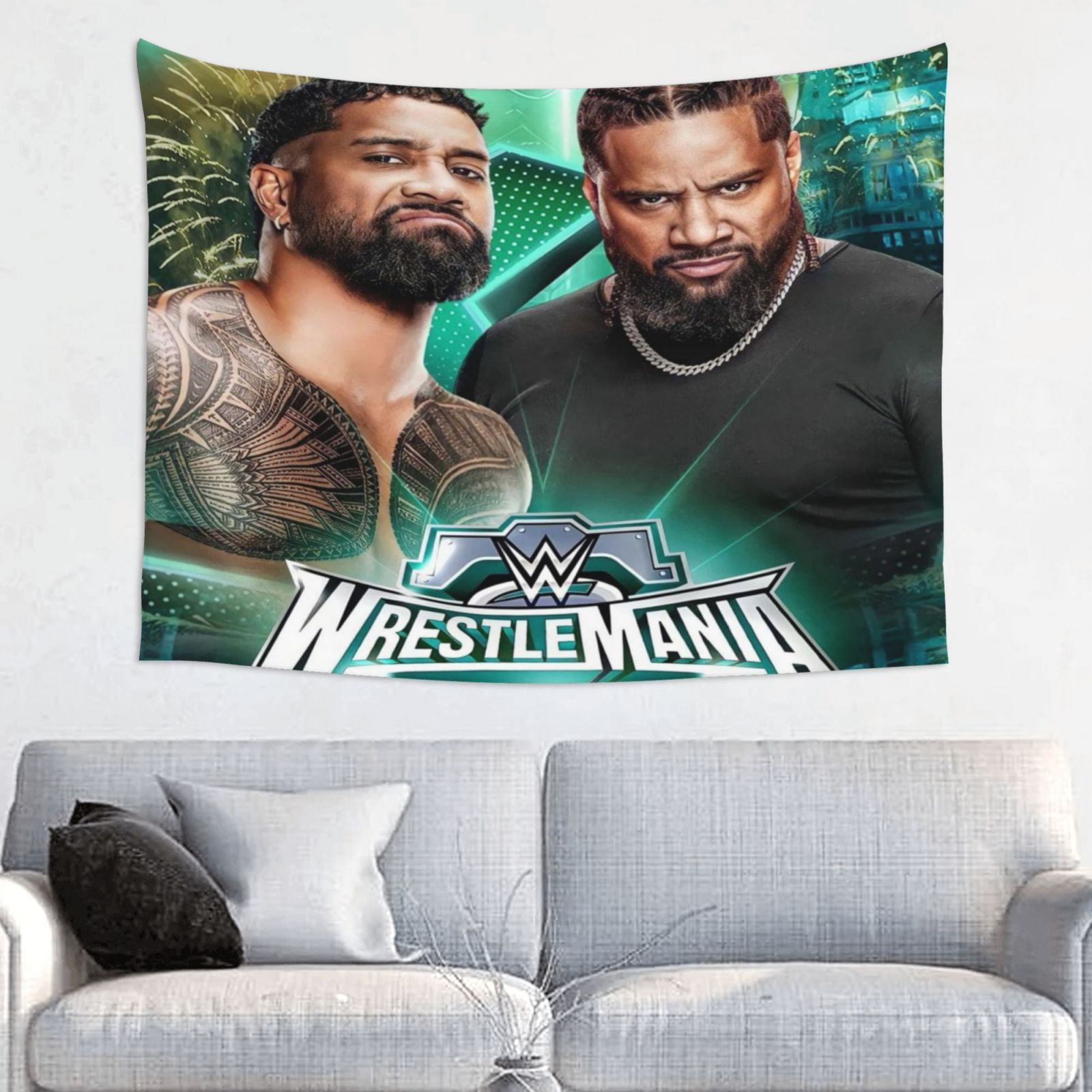 WWE Wall Tapestry Cartoon Poster for Bedroom Aesthetics Funny Decor ...